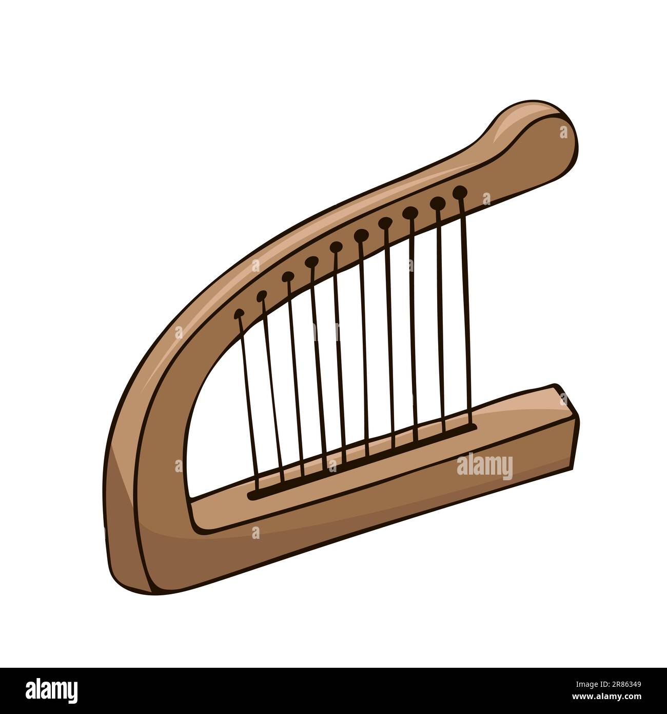 Adyrna Kazakh traditional folk musiacal instrument. Vector illustration ...