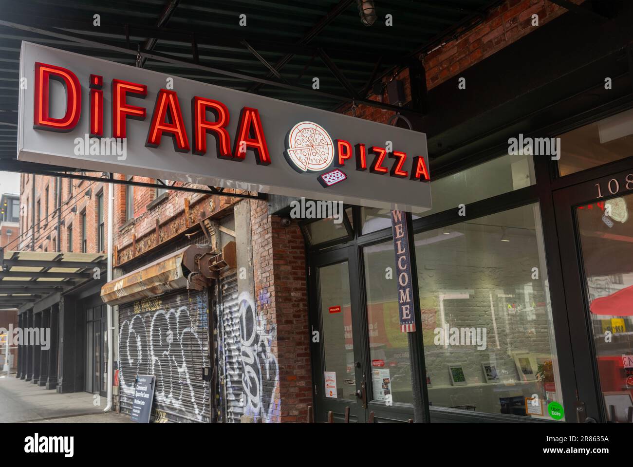 DiFara pizza restaurant in South Street Seaport in Manhattan NYC Stock ...