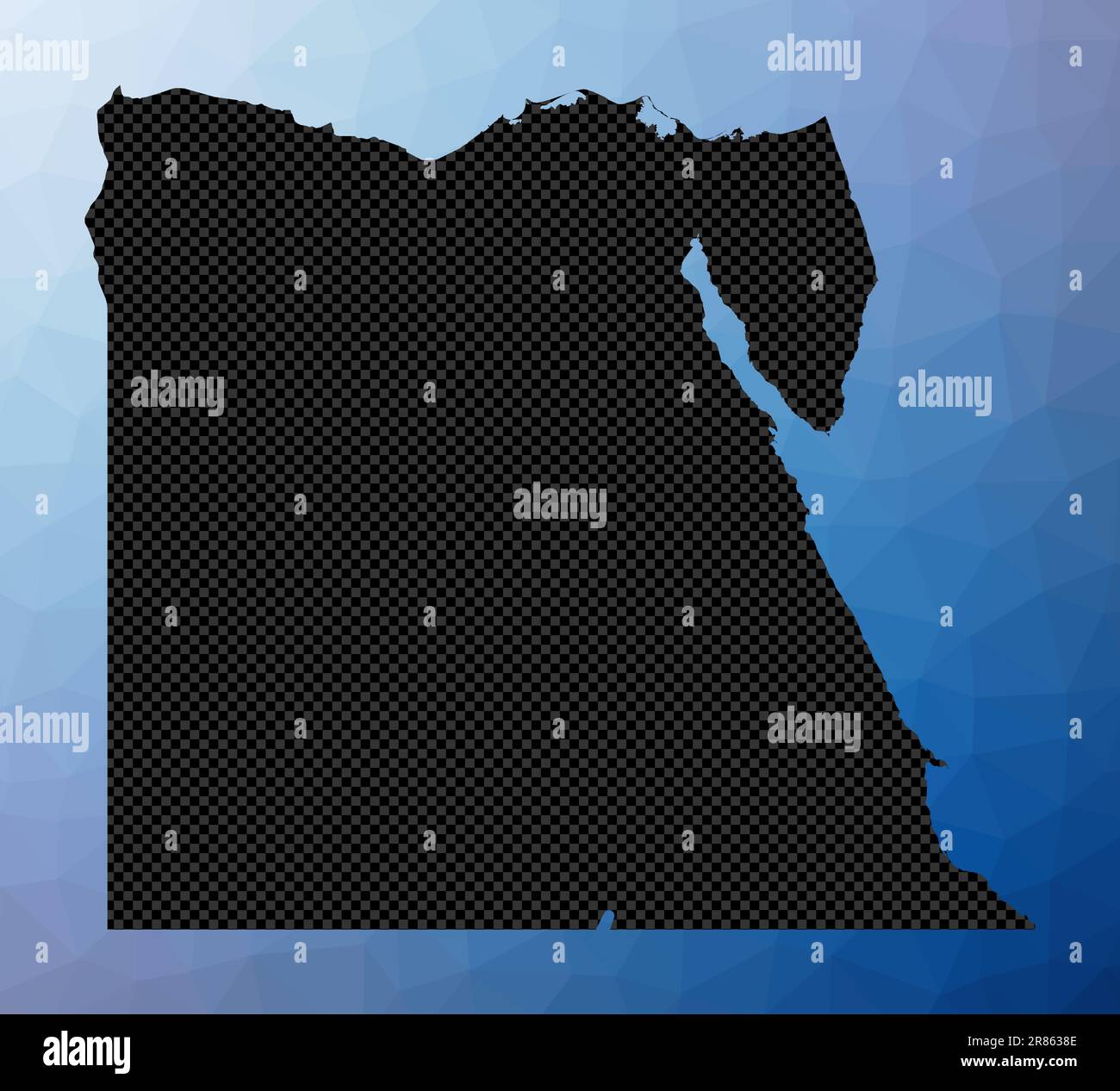 Egypt geometric map. Stencil shape of Egypt in low poly style ...
