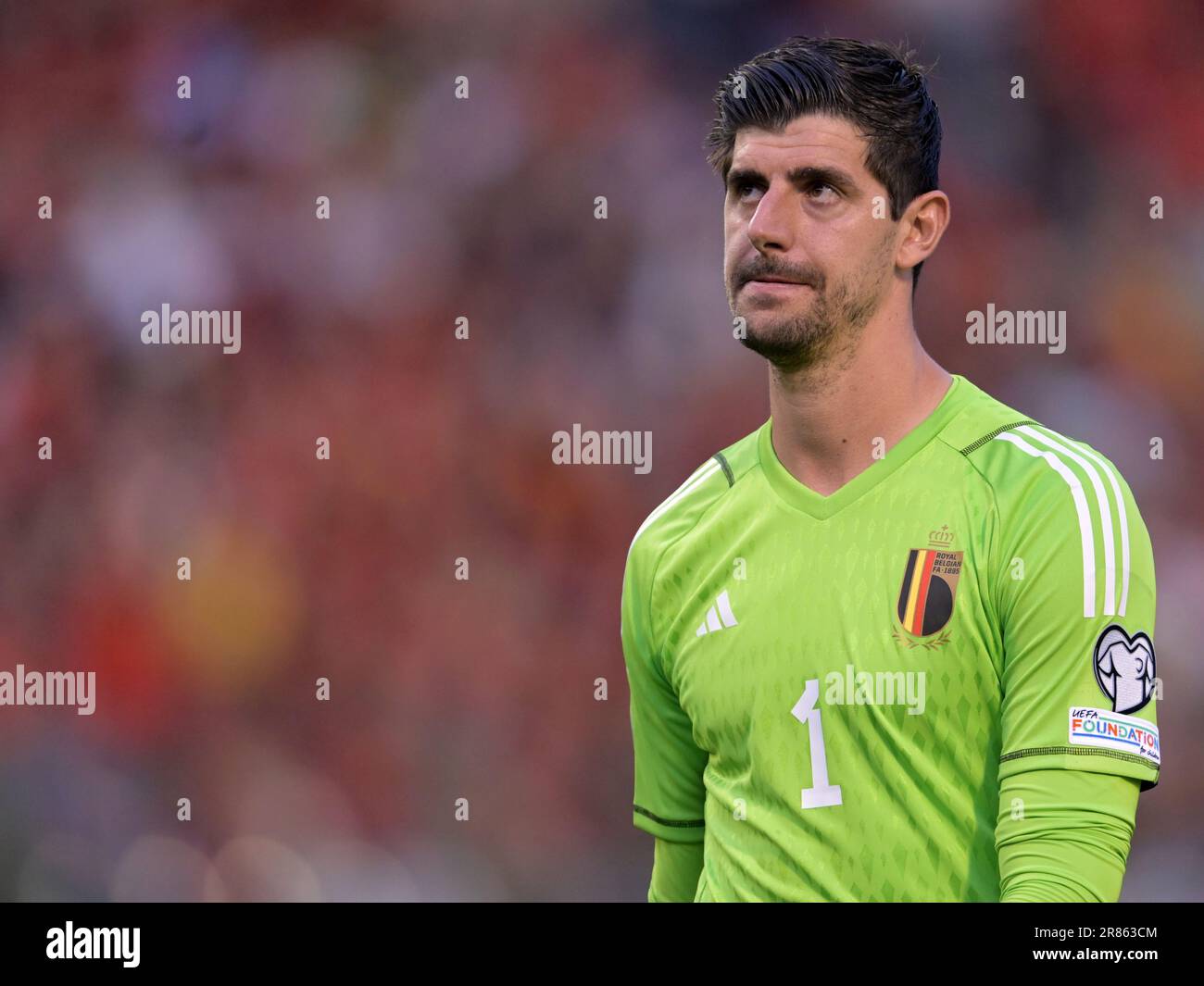 BRUSSELS - Belgium goalkeeper Thibaut Courtois during the UEFA EURO ...