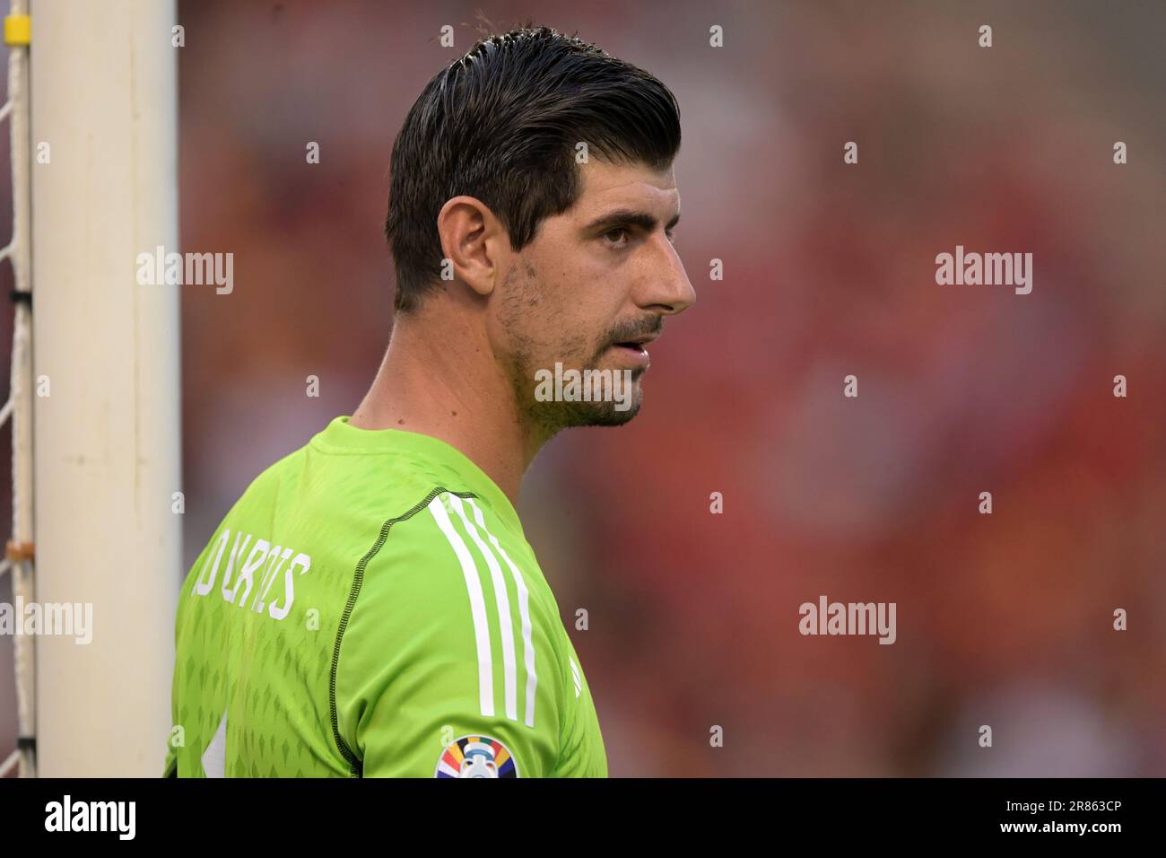 BRUSSELS - Belgium goalkeeper Thibaut Courtois during the UEFA EURO ...