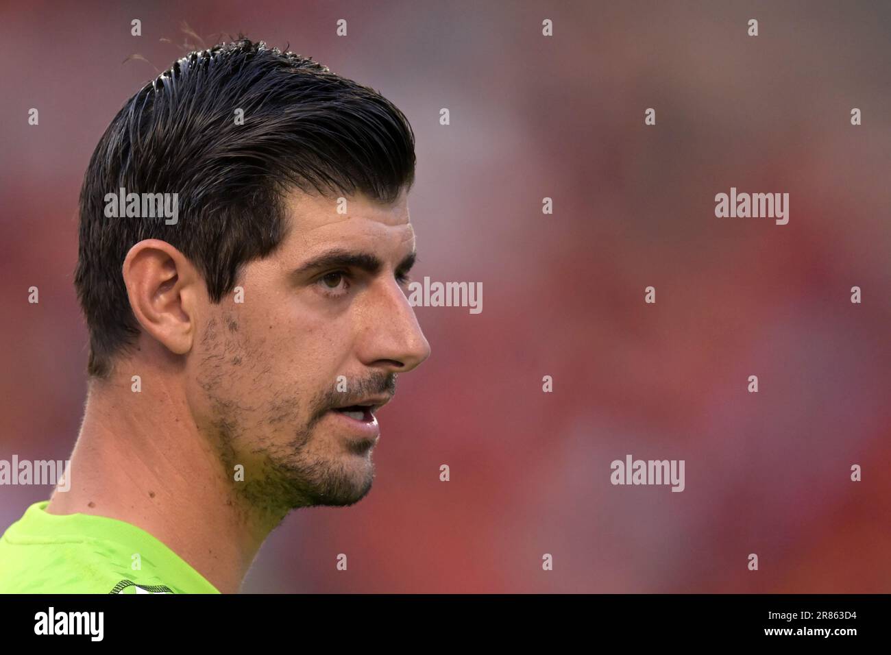 BRUSSELS - Belgium goalkeeper Thibaut Courtois during the UEFA EURO ...