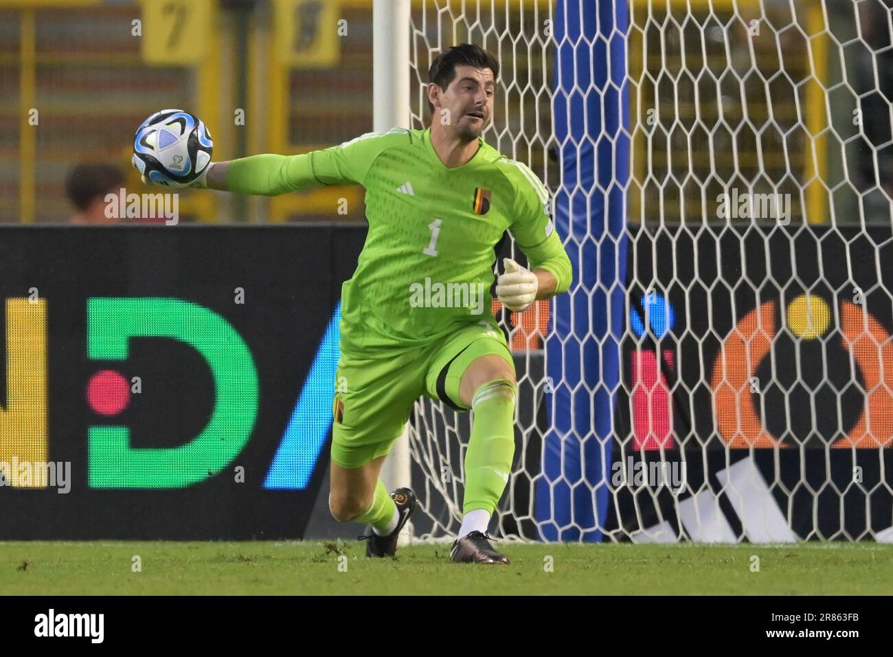 BRUSSELS - Belgium goalkeeper Thibaut Courtois during the UEFA EURO ...