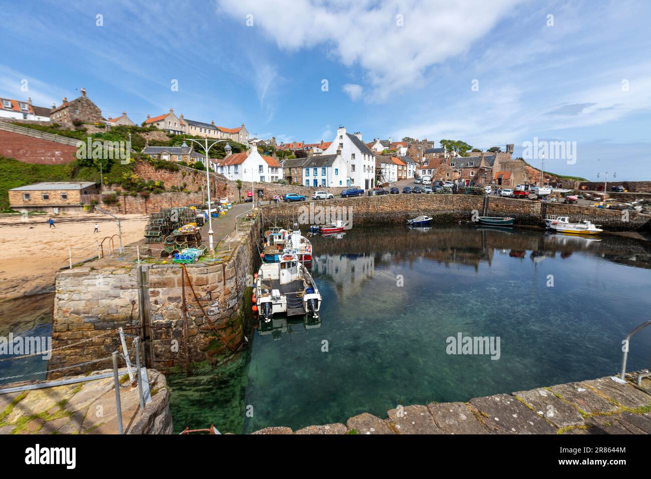 Harbour and beach, Crail, Fife, Scotland, UK Stock Photo - Alamy