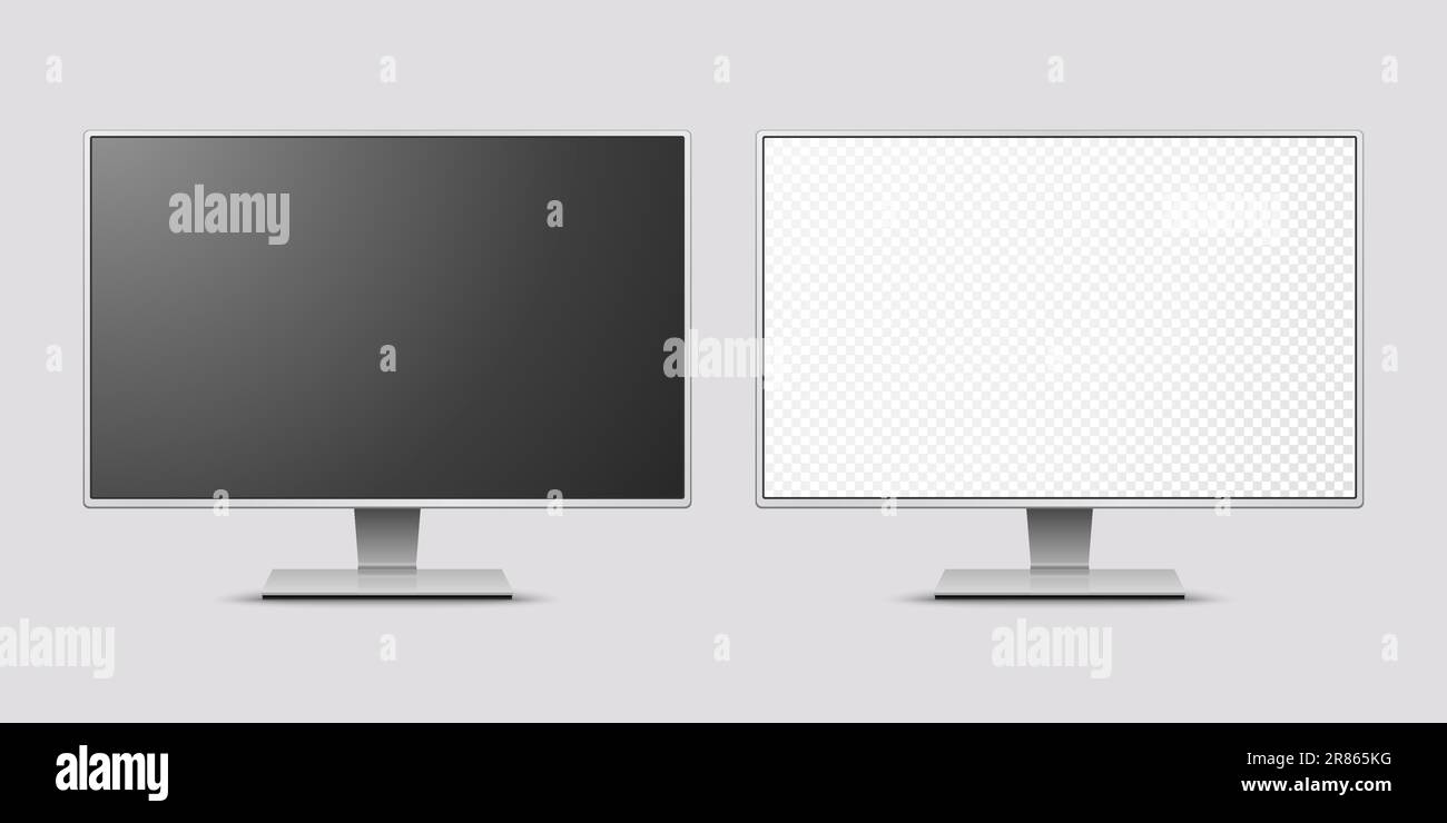 Vector 3d Realistic Modern TV Screen. Minimalistic Stylish Lcd Panel ...