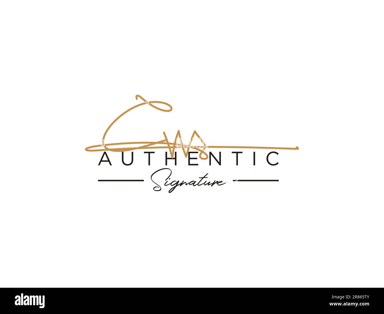CW Signature Logo Template Vector Stock Vector Image & Art - Alamy