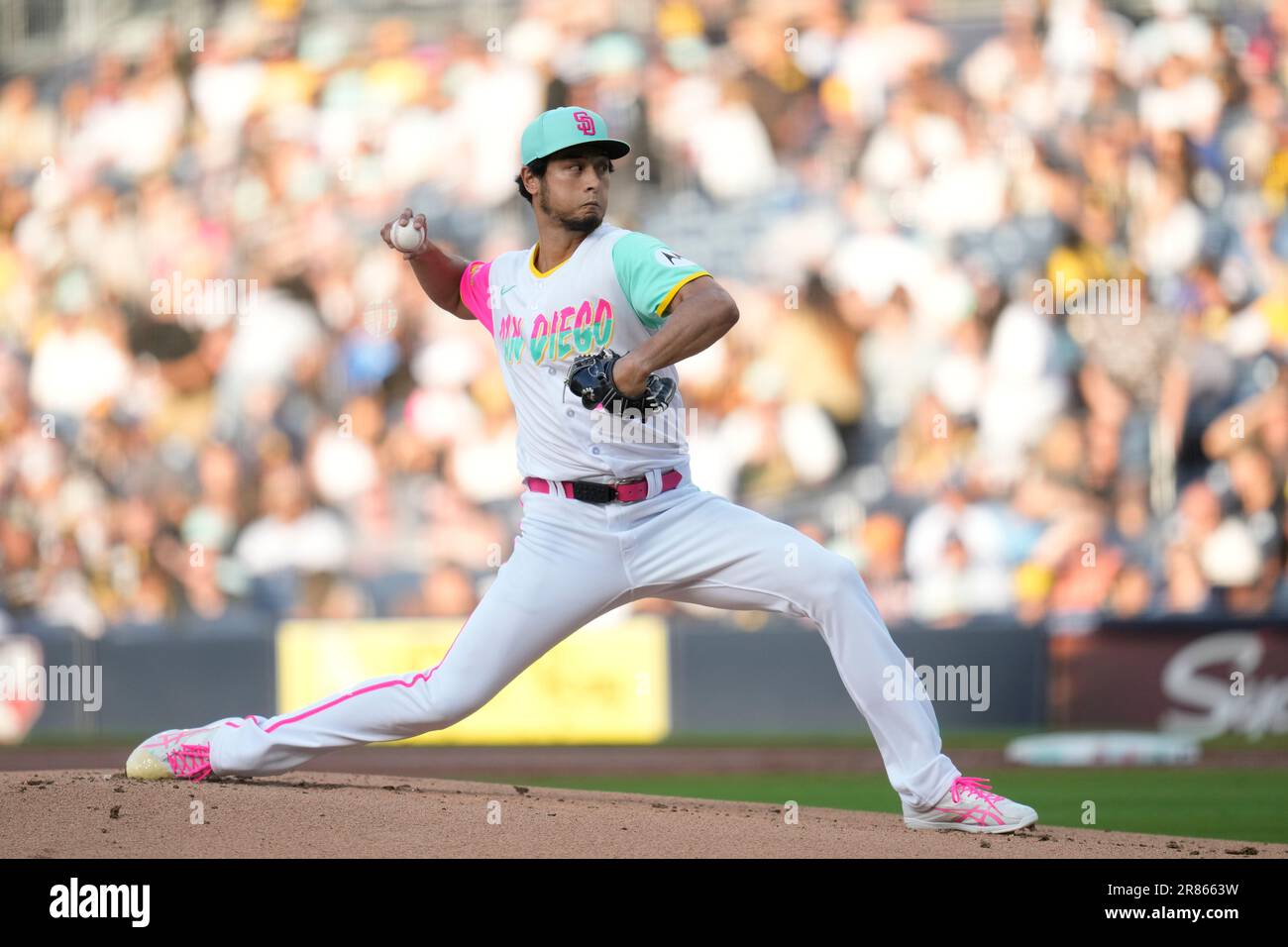 San Diego Padres starting pitcher Yu Darvish works against a Tampa Bay ...