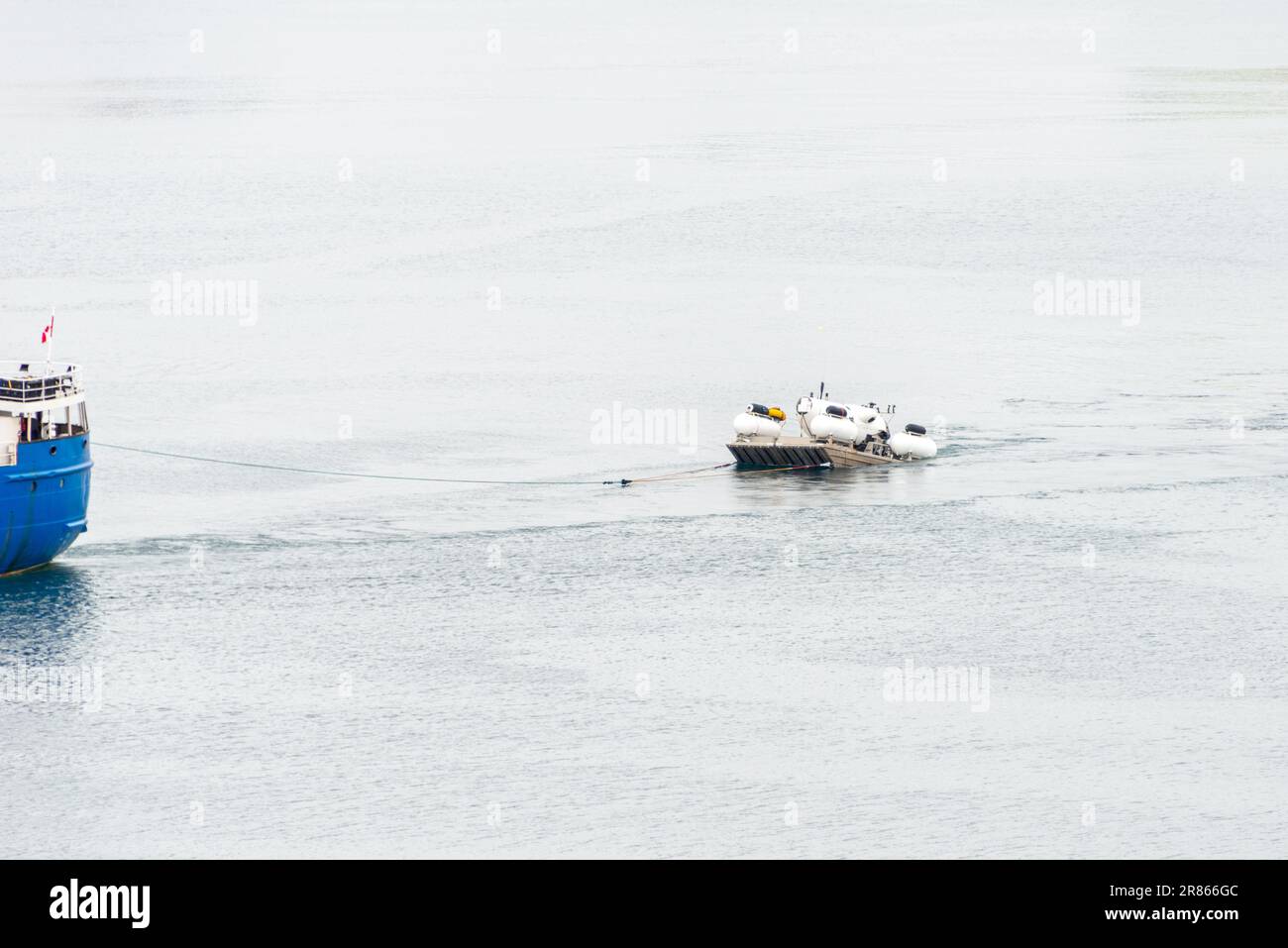 St. John's, Newfoundland, Canada- OceanGate, Polar Prince towing Titan ...
