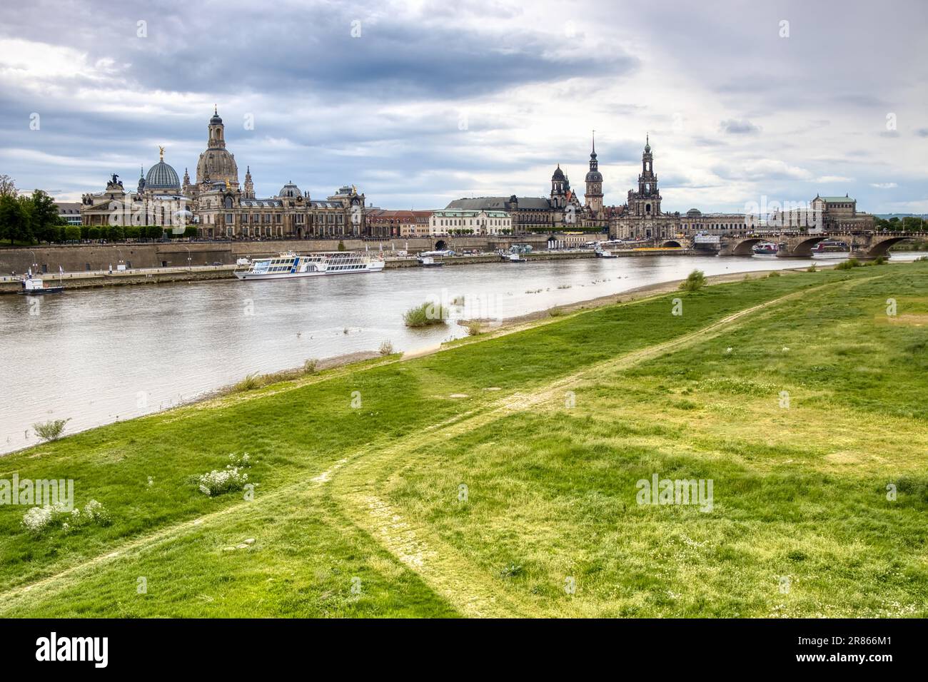 Dresden waterfront panoramic view Stock Photo - Alamy