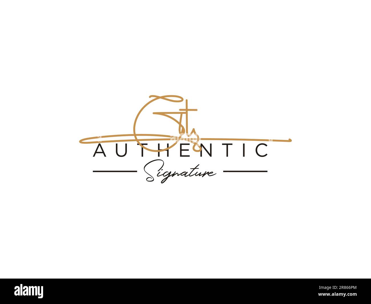 GT Signature Logo Template Vector Stock Vector Image & Art - Alamy