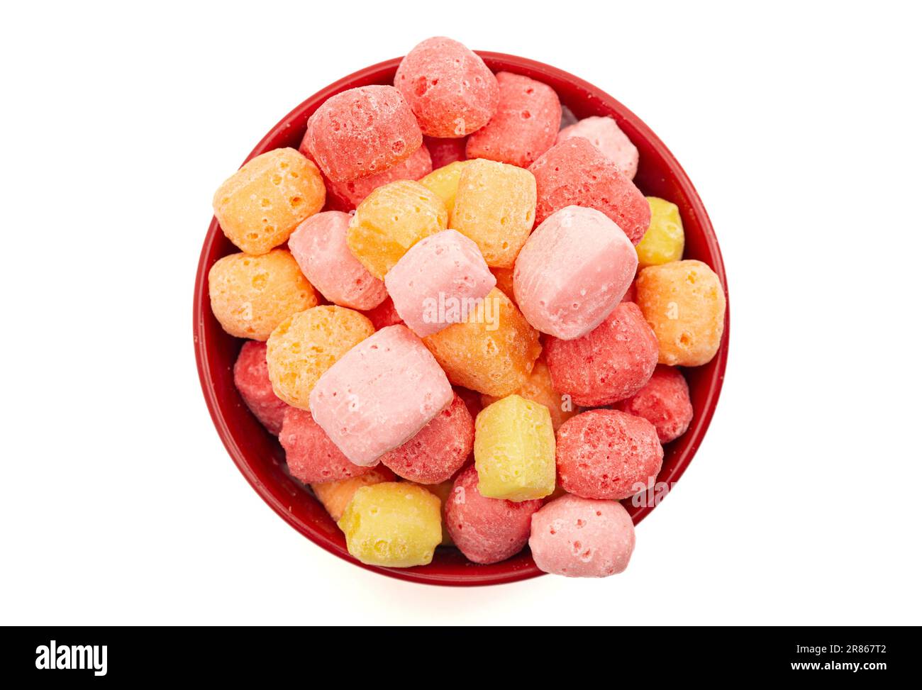 Freeze Dried Rainbow Flavored and Pastel Colored Chewy Candy Squares ...