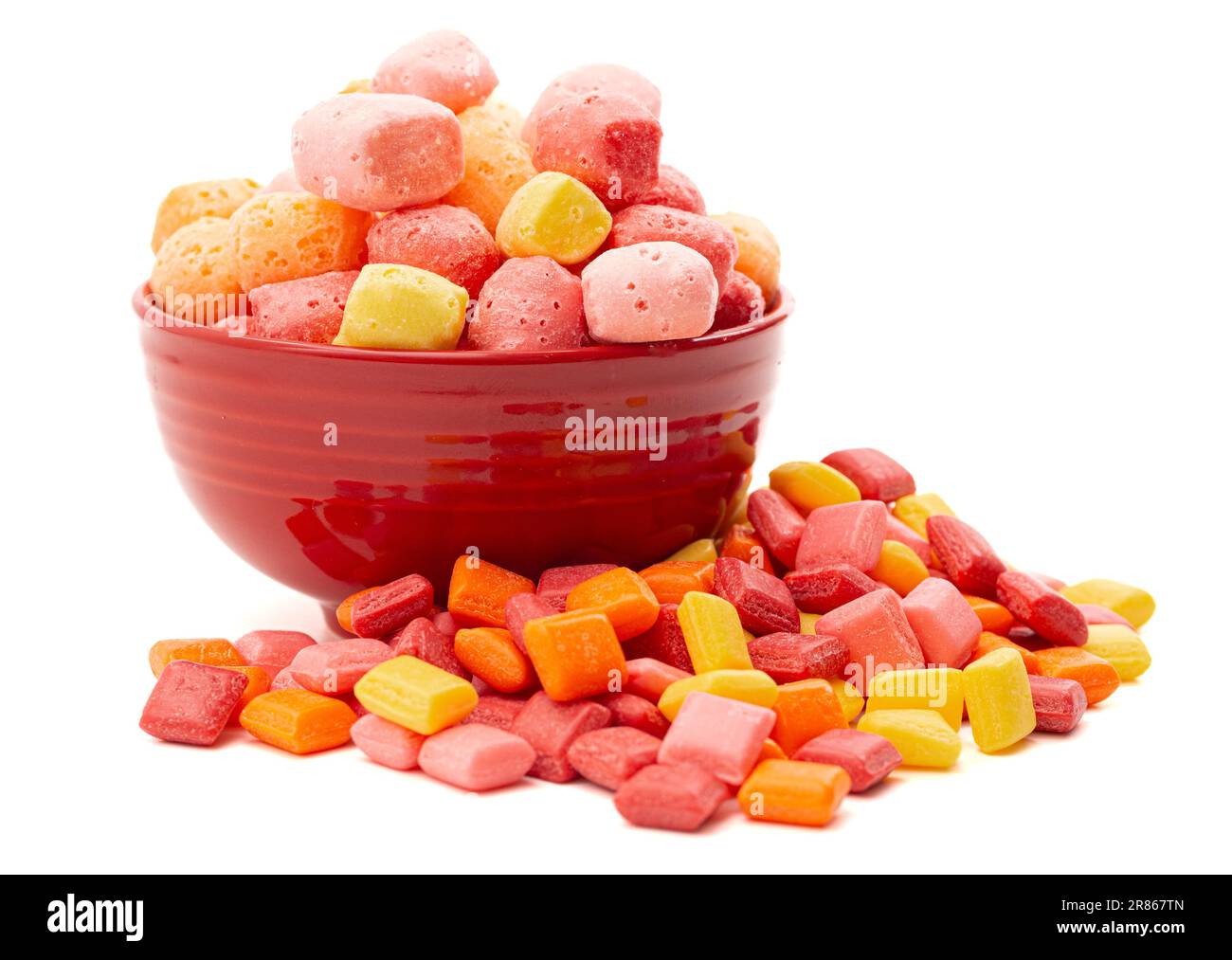 Freeze Dried Rainbow Flavored and Pastel Colored Chewy Candy Squares ...