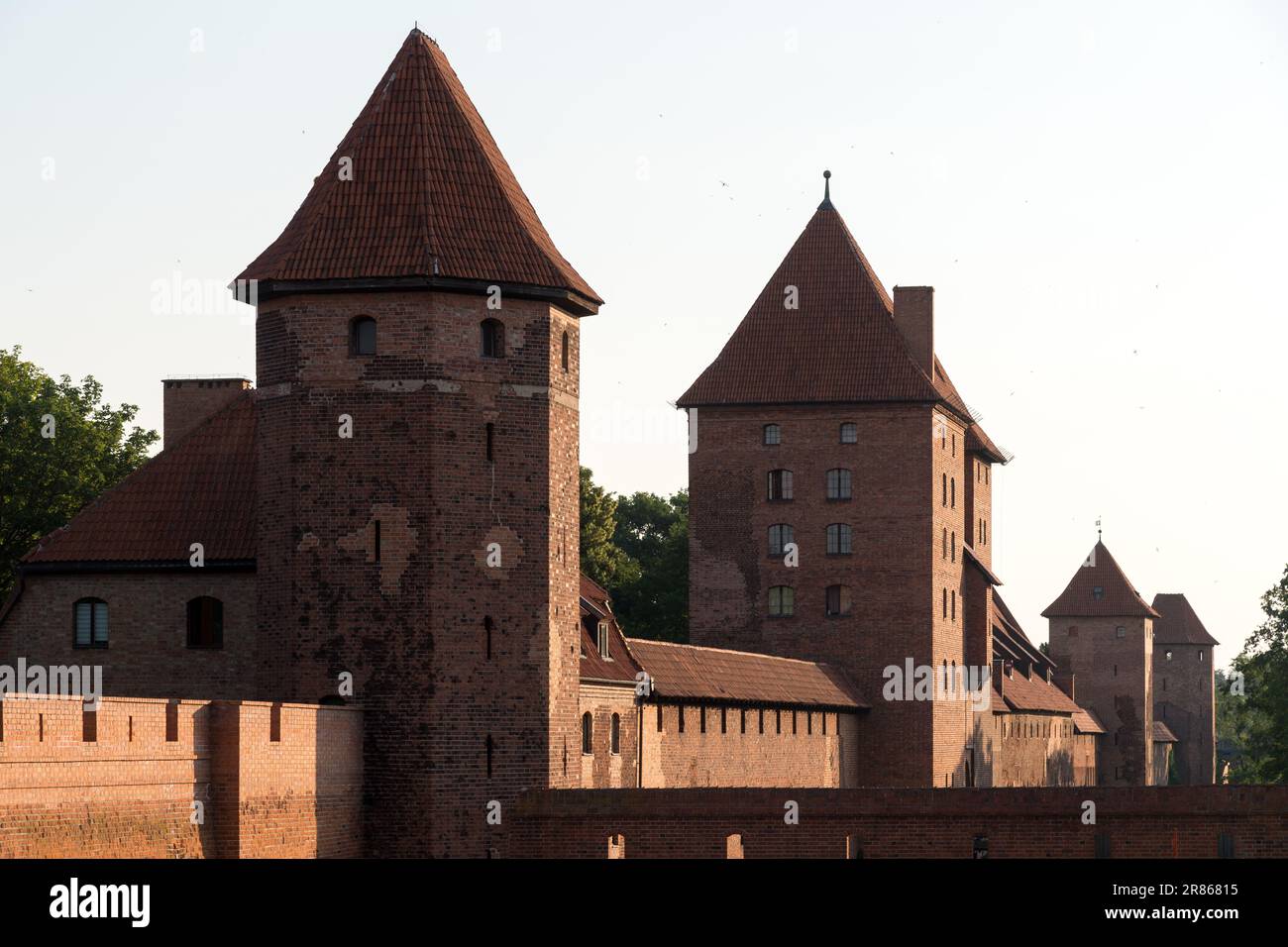 Brick gothic Lower Castle of Mlabork Teutonic Order castle built from ...