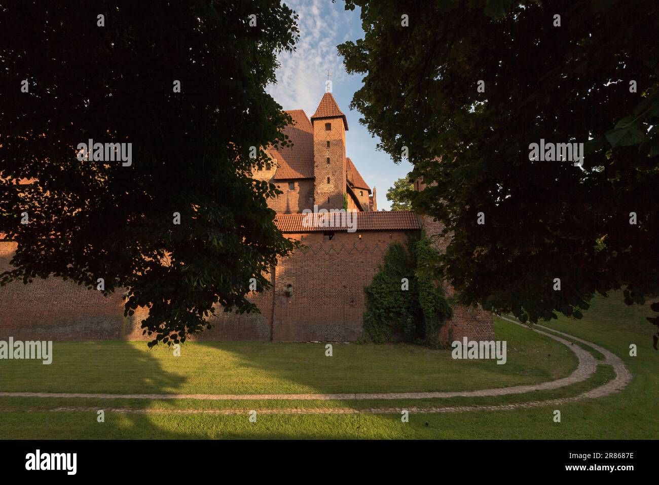 Brick gothic Middle Castle of Mlabork Teutonic Order castle built from ...