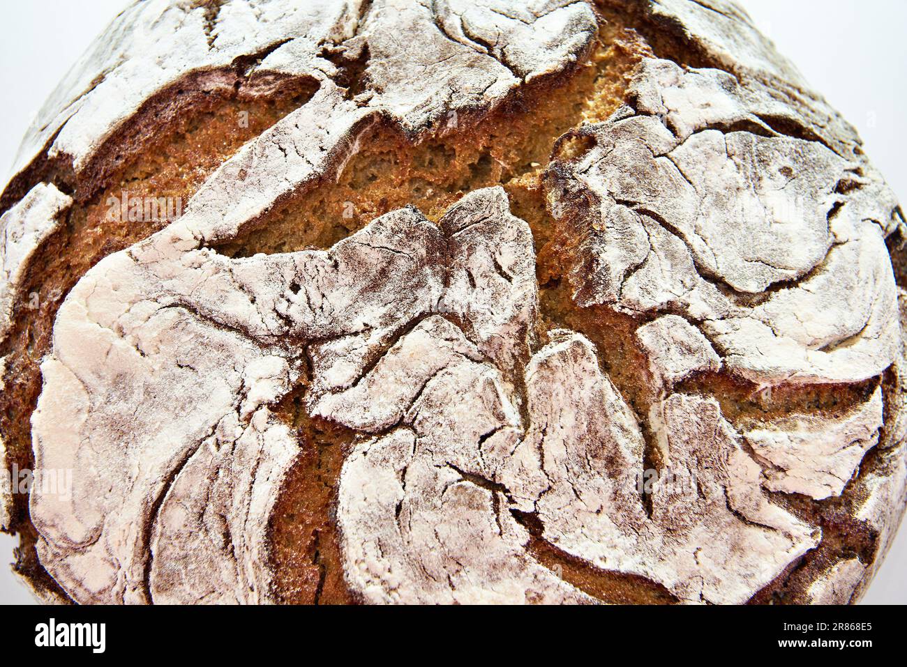 Fresh bread texture crust and flour Stock Photo - Alamy