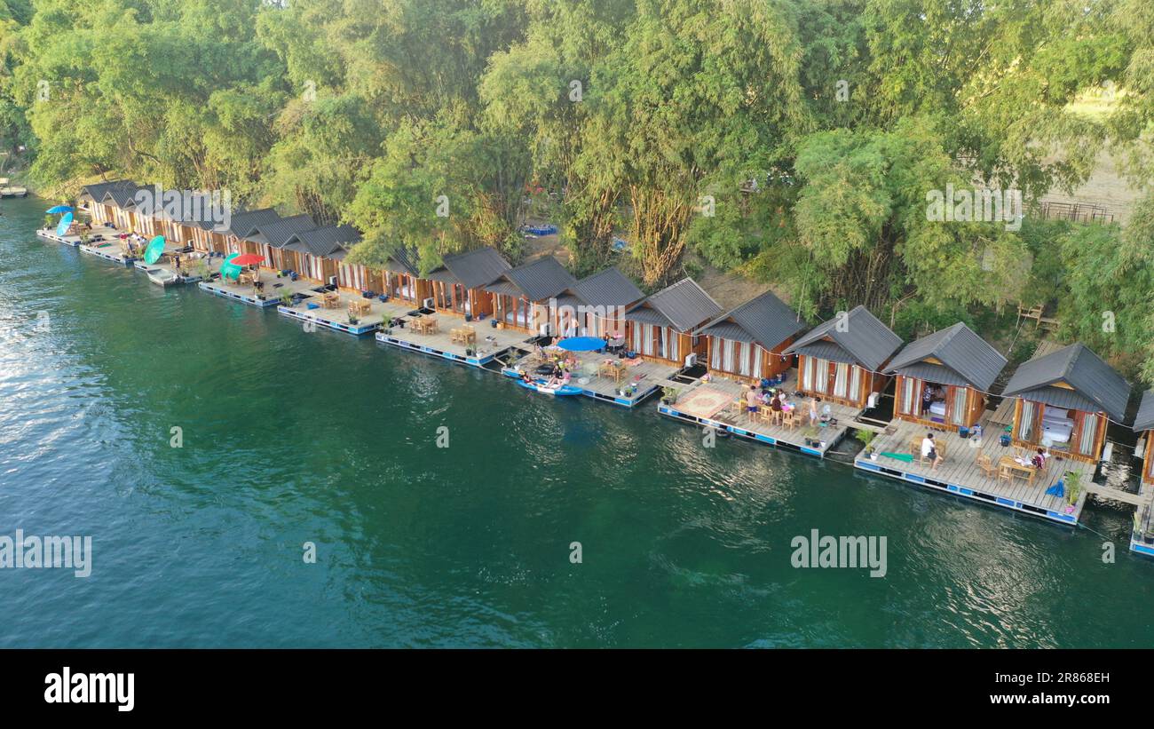 Aerial view of the beautiful river in Mueng Fueng Laos Stock Photo - Alamy