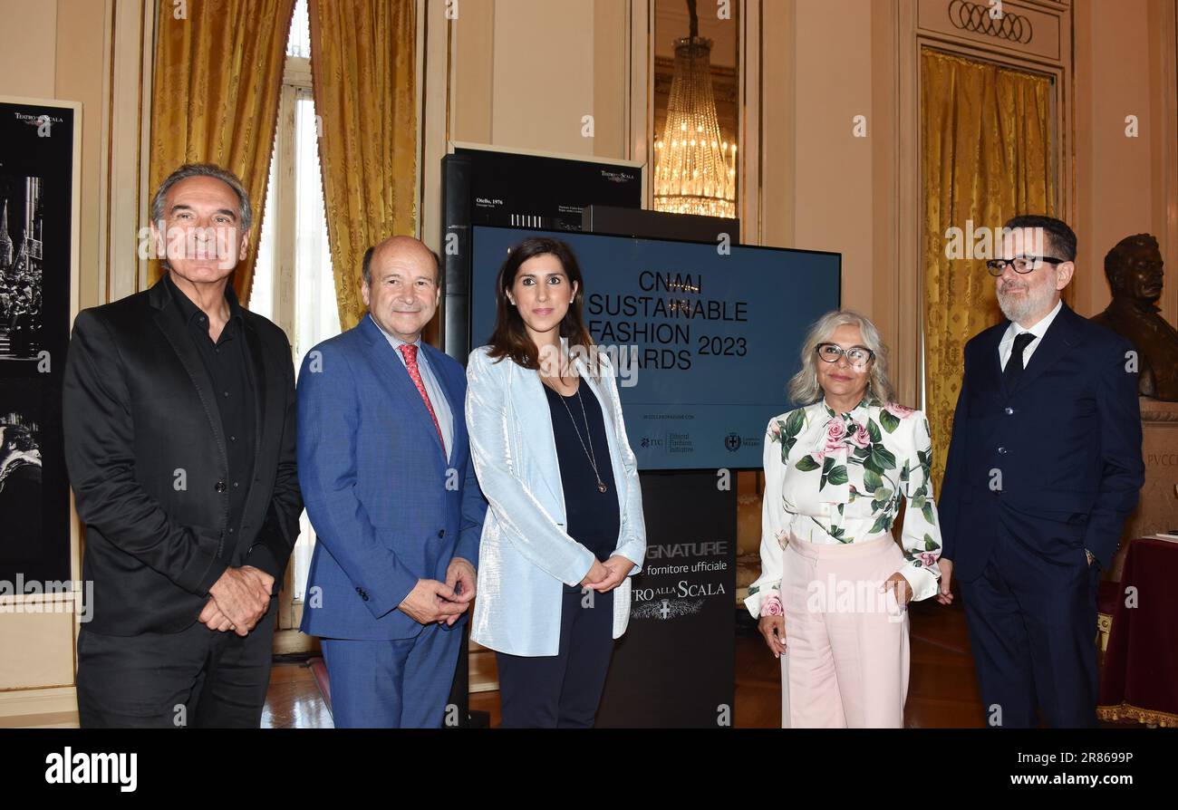 Milan, Italy CNMI Sustainable Fashion Awards 2023 event presentation ...