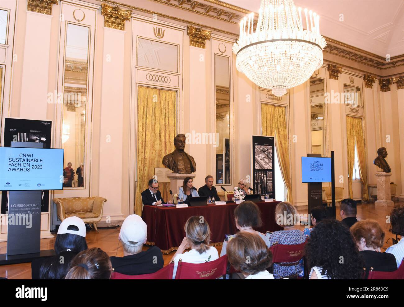 Milan, Italy CNMI Sustainable Fashion Awards 2023 event presentation ...