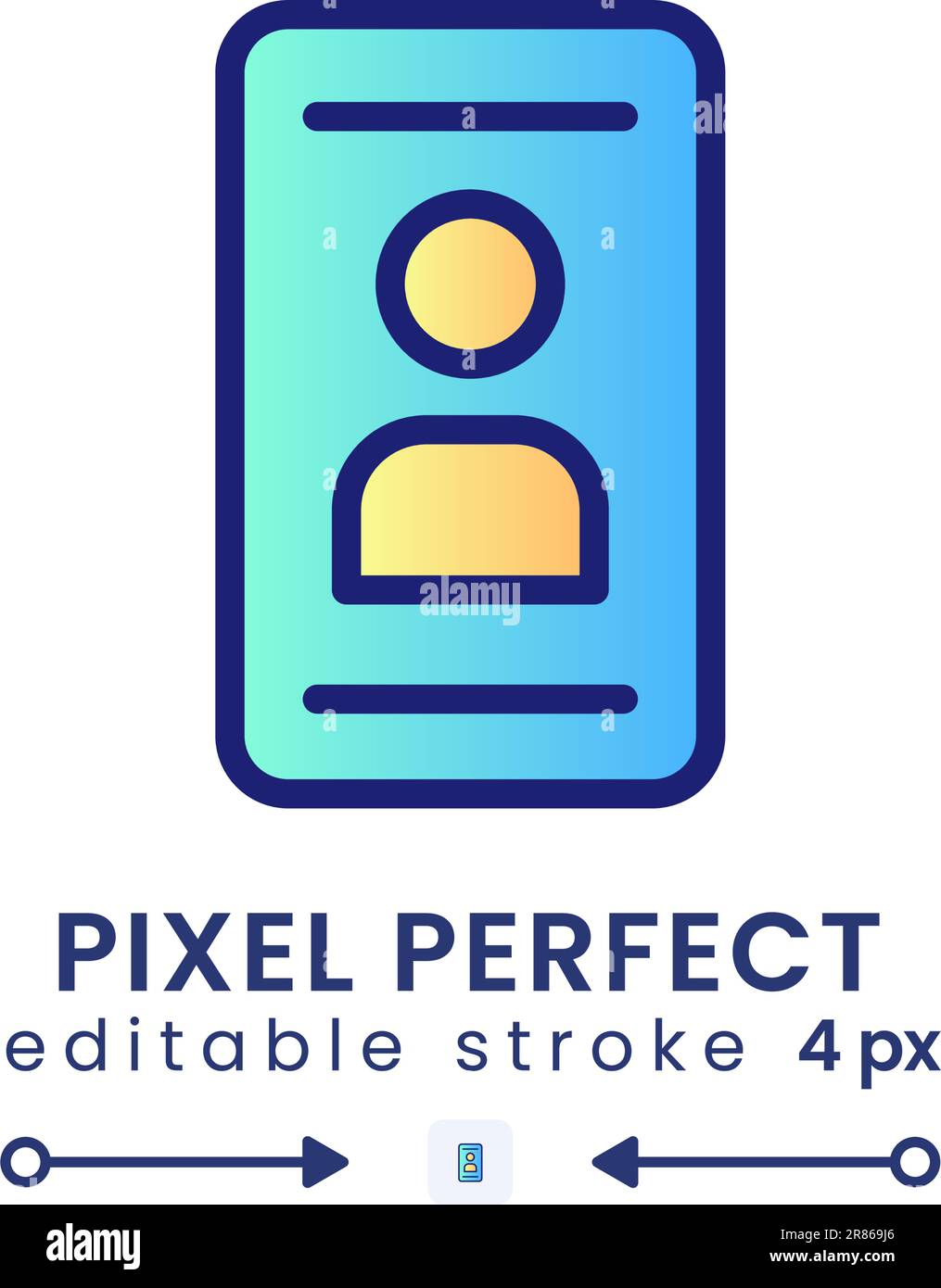 Personal profile gradient fill desktop icon Stock Vector Image & Art ...