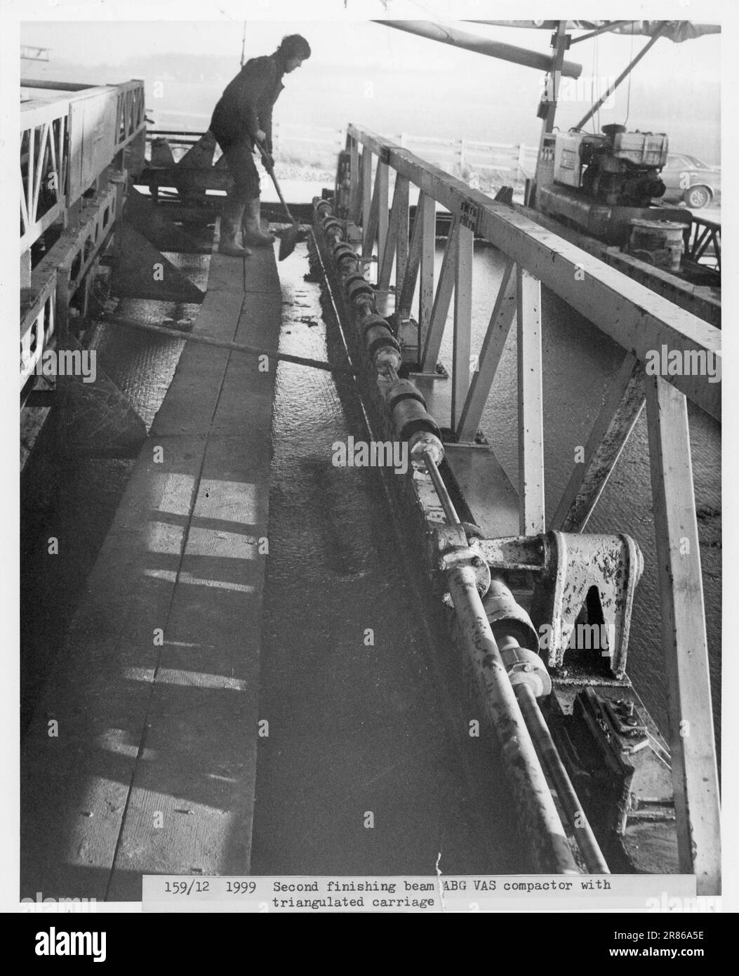 The construction of the M11 motorway between London and Cambridge in ...