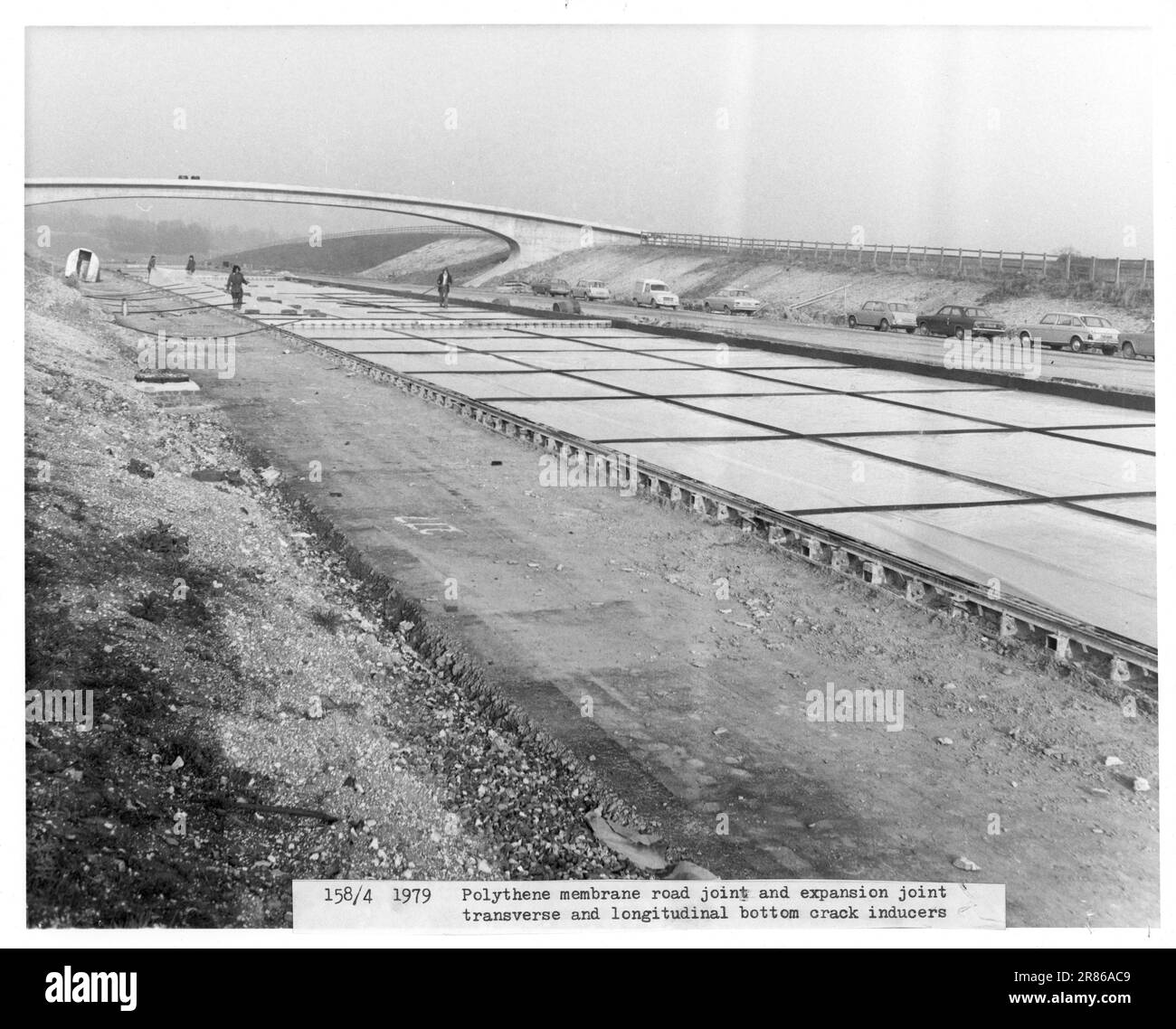 The construction of the M11 motorway between London and Cambridge in ...
