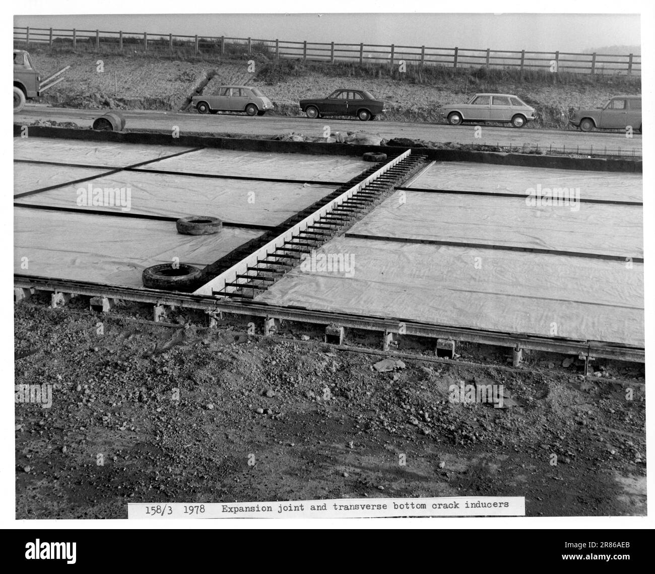 The construction of the M11 motorway between London and Cambridge in ...