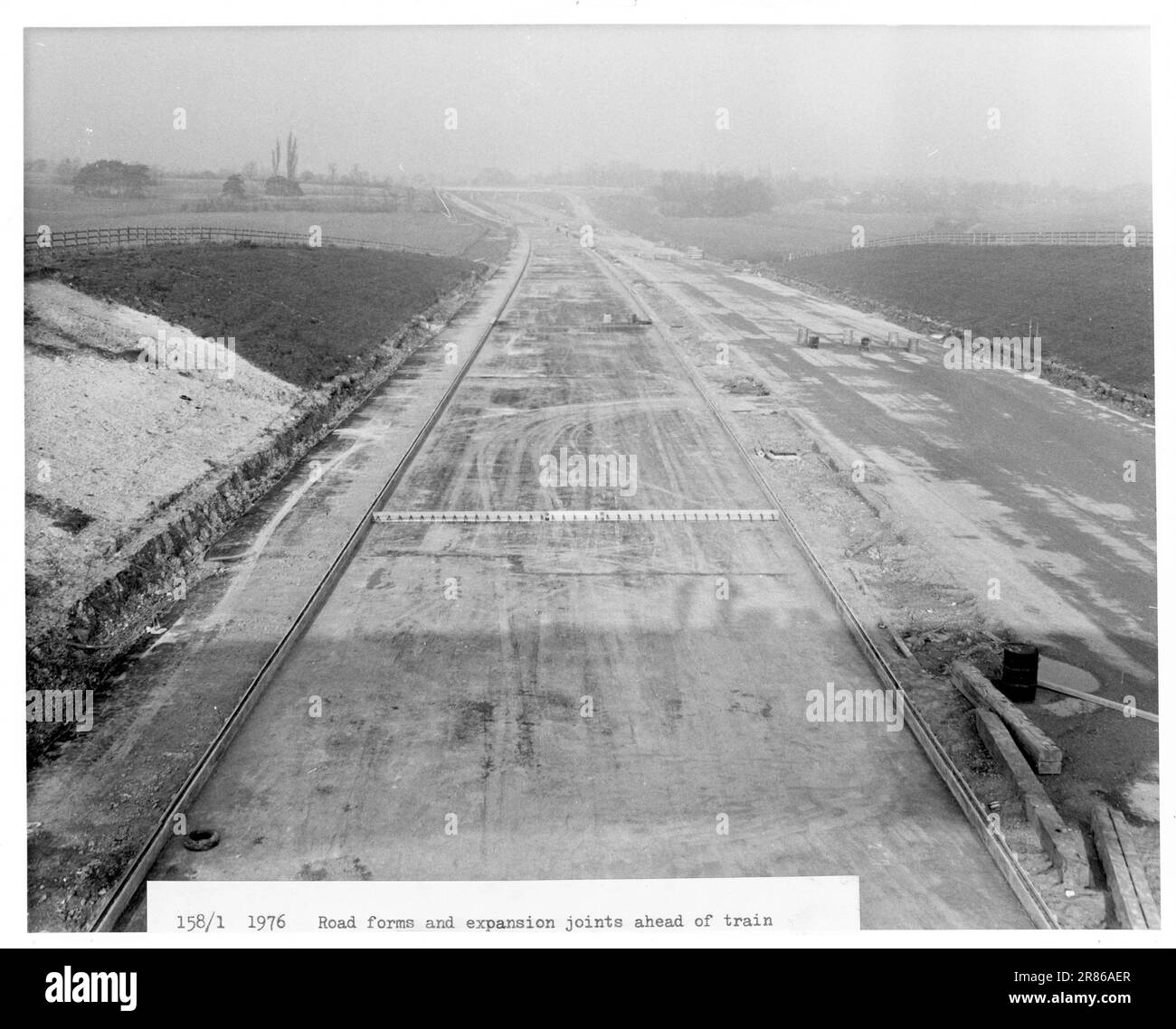 The construction of the M11 motorway between London and Cambridge in ...