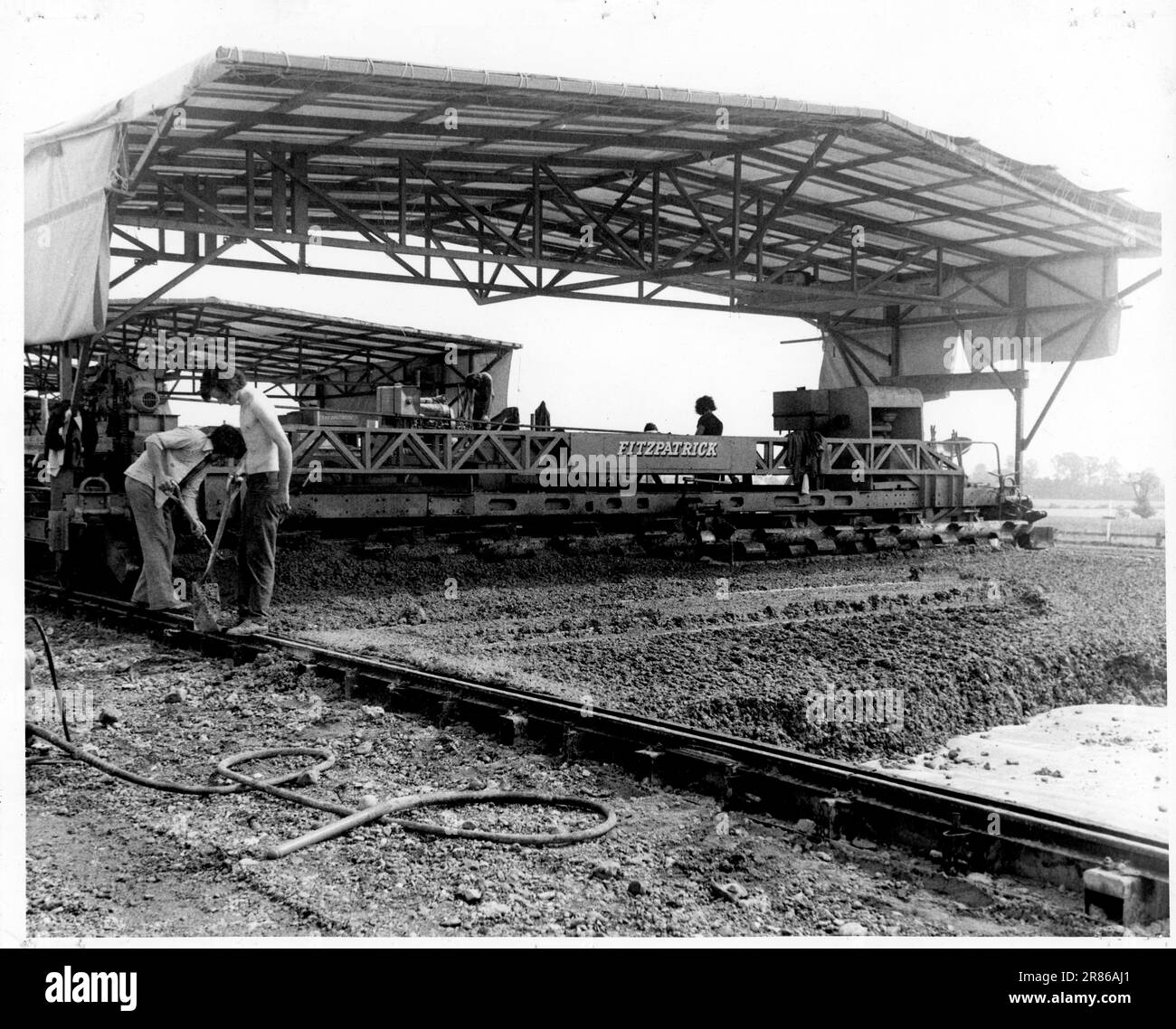 The construction of the M11 motorway between London and Cambridge in ...