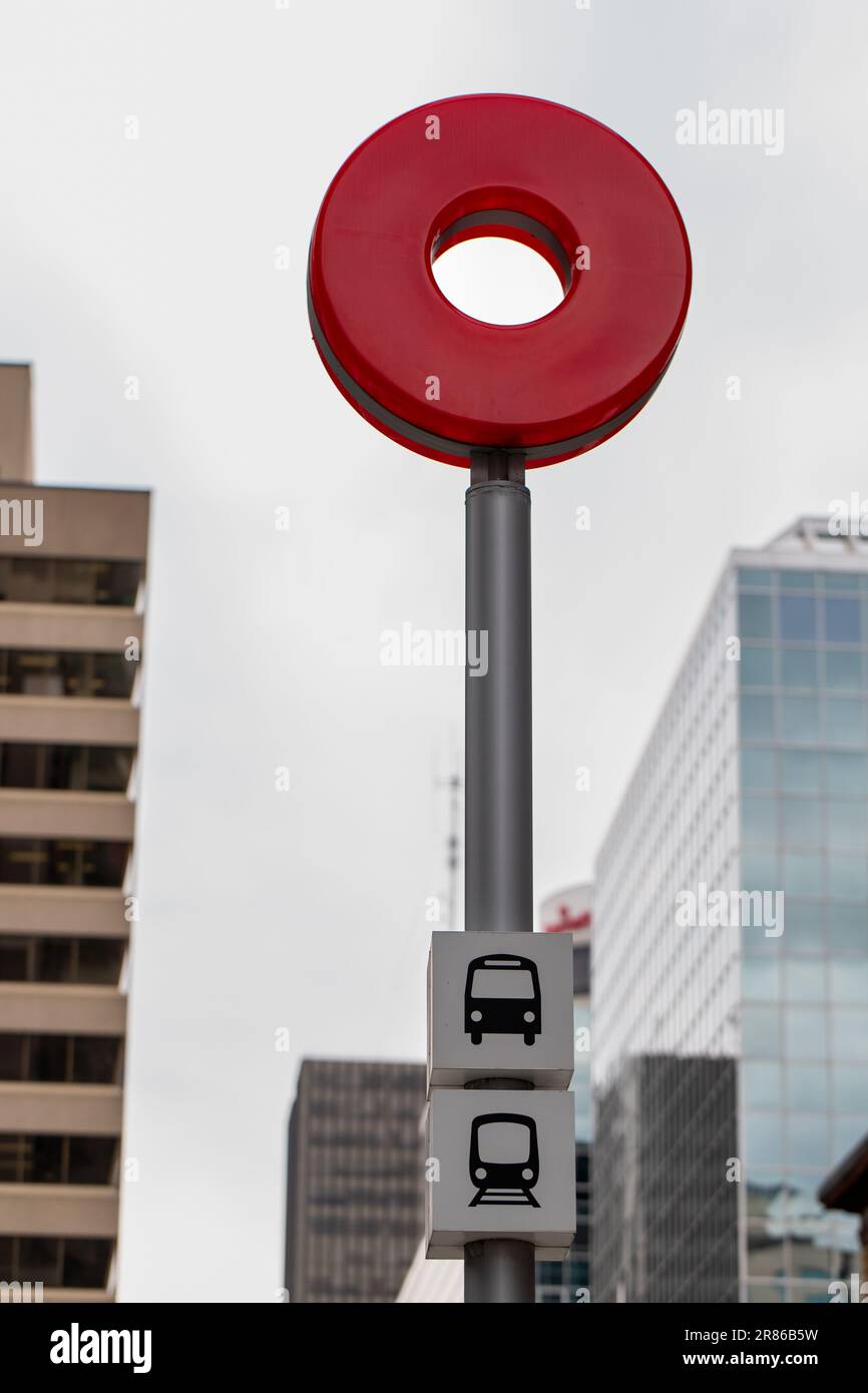 Ottawa, Canada - May 19, 2023: Red O Train, OC Transpo Light Rail ...
