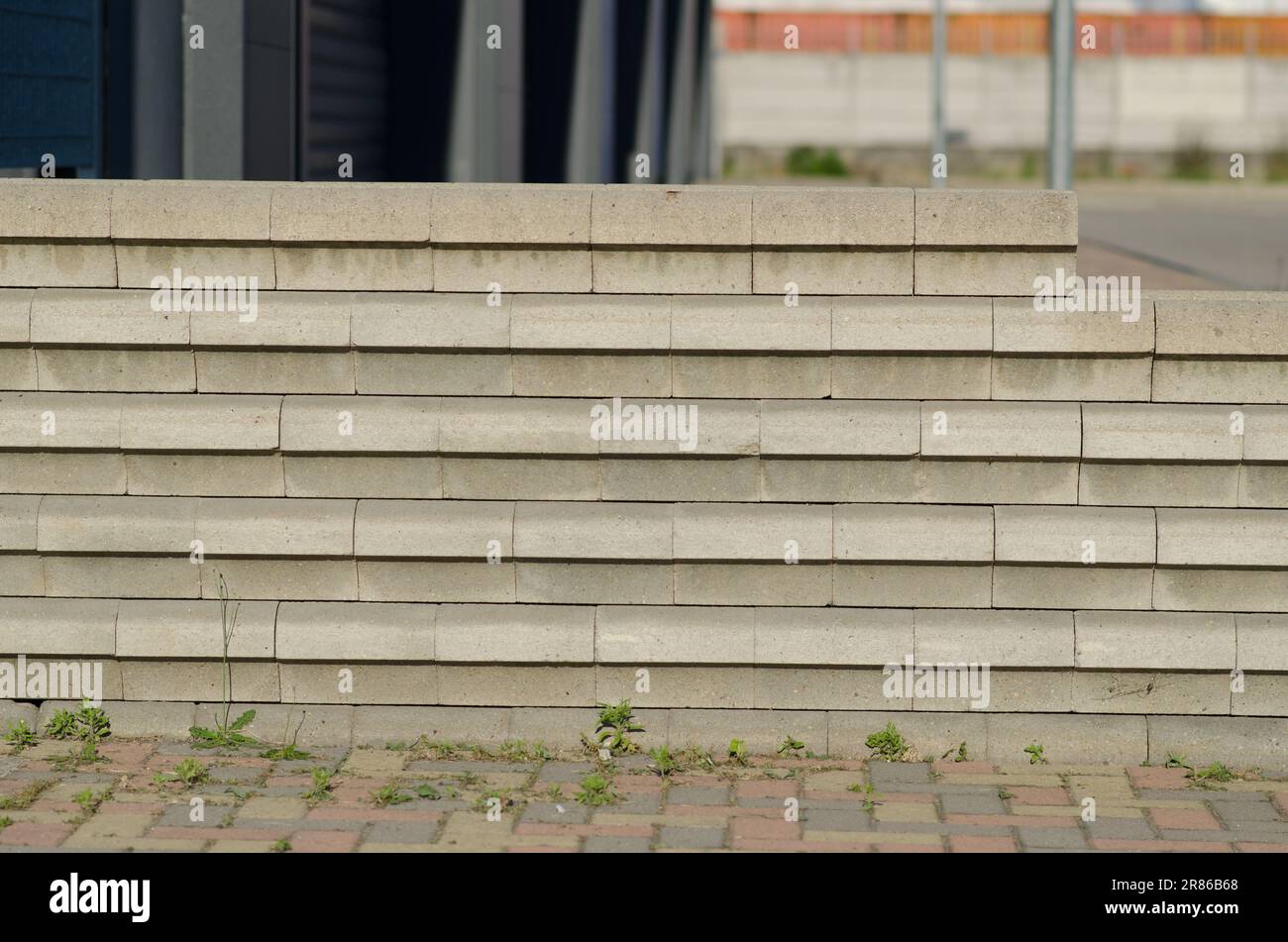 dry stone walls, construction detail of prefabricated walls in gravity ...