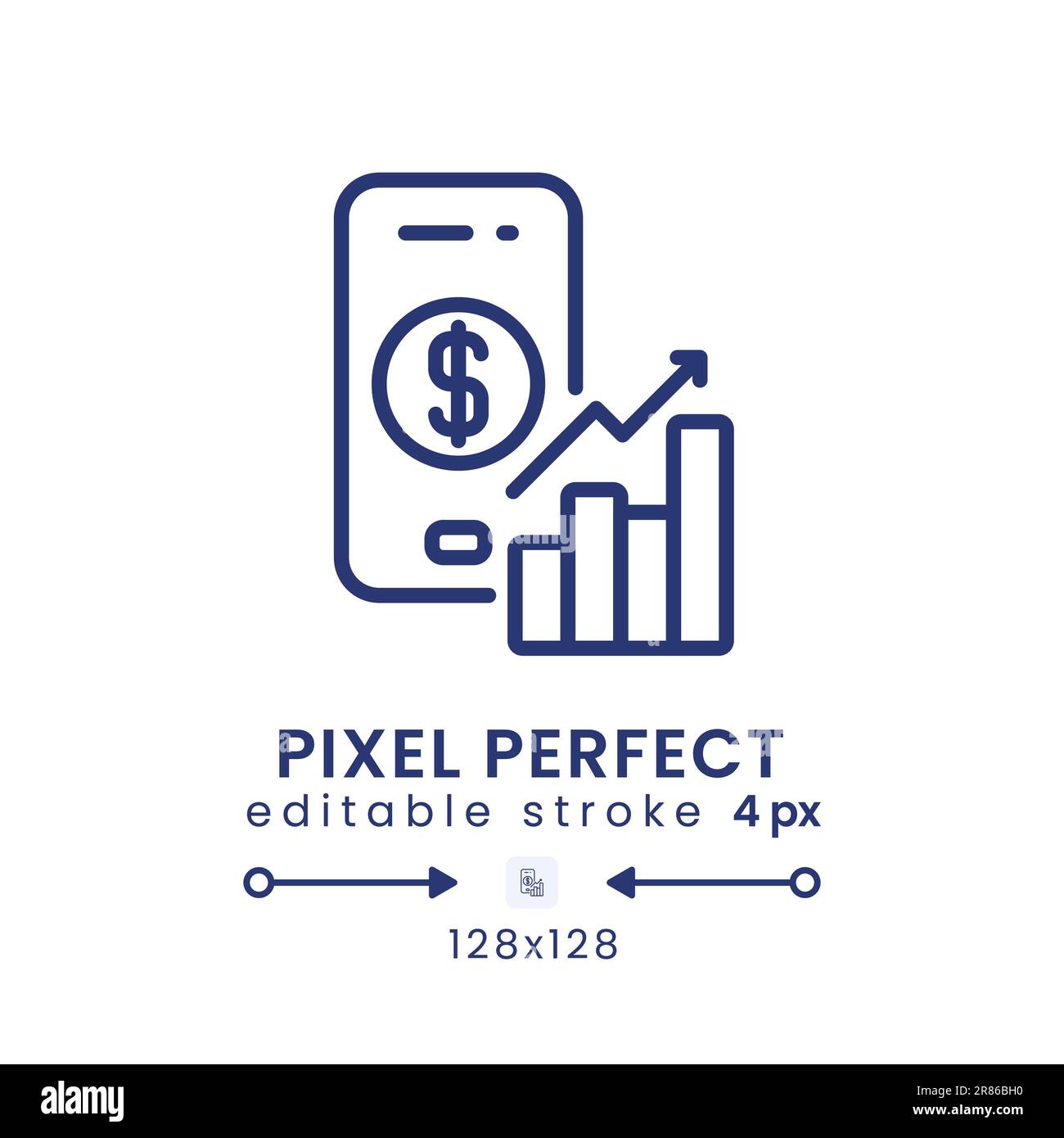 Personal finance app linear desktop icon Stock Vector Image & Art - Alamy