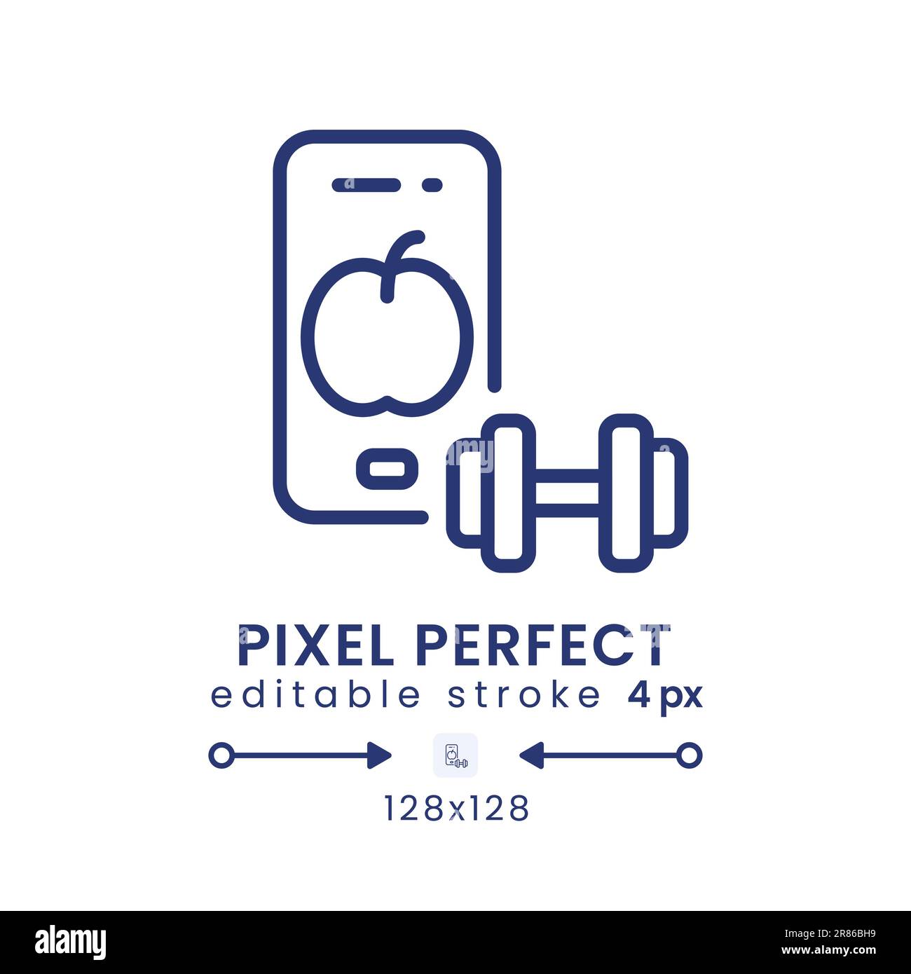 Fitness app linear desktop icon Stock Vector Image & Art - Alamy
