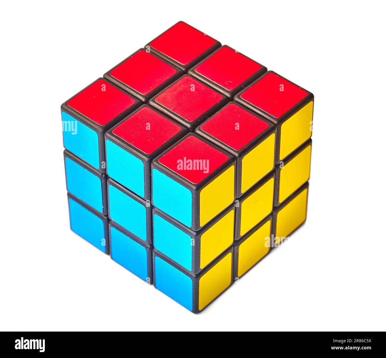 Rubik's cube on white Stock Photo - Alamy
