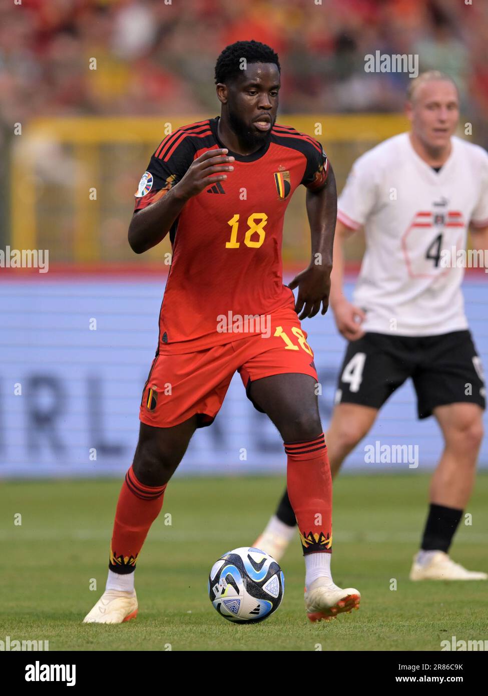 BRUSSELS - Orel Mangala of Belgium during the UEFA EURO 2024 qualifying ...