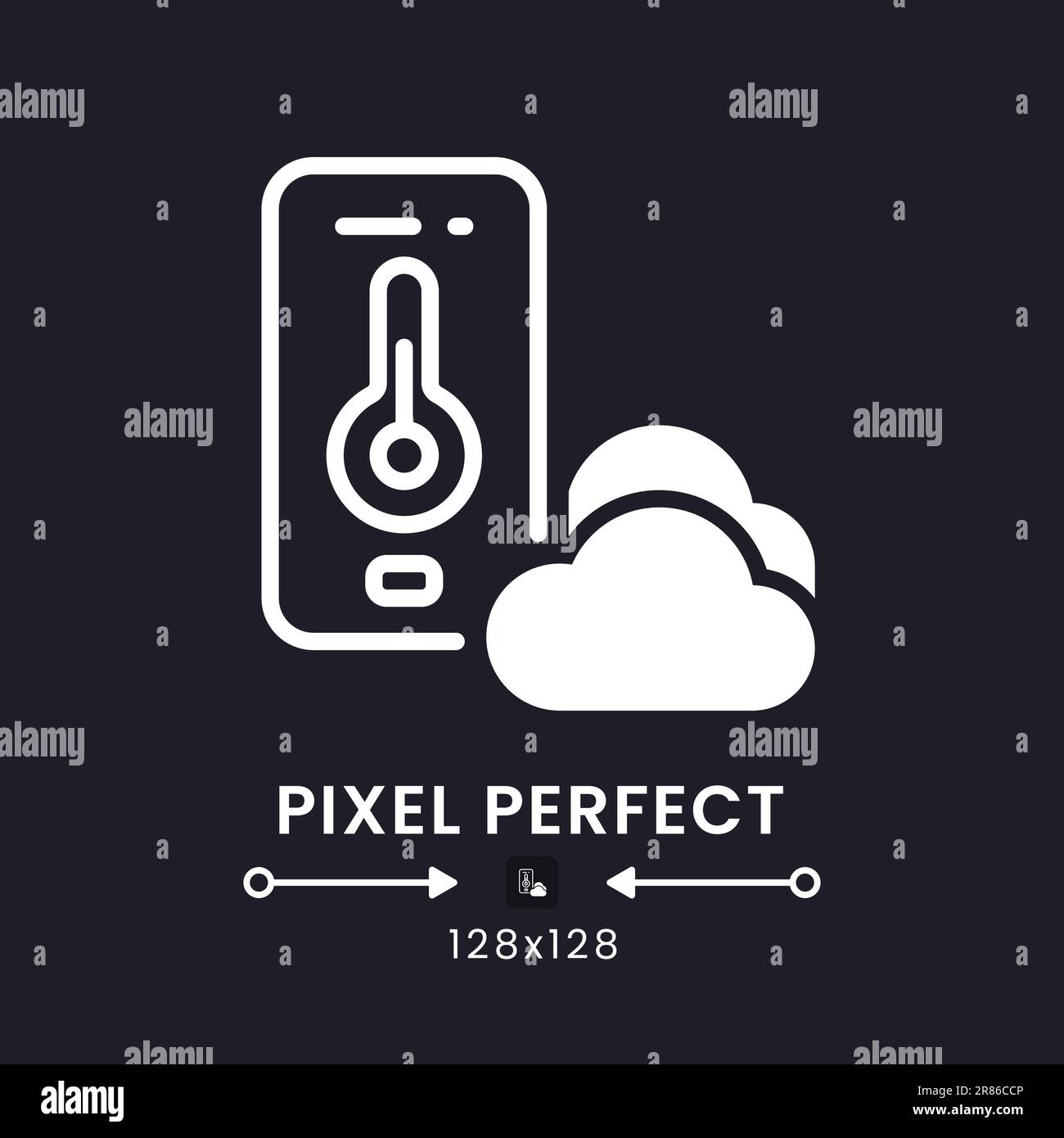Weather app white solid desktop icon Stock Vector Image & Art - Alamy