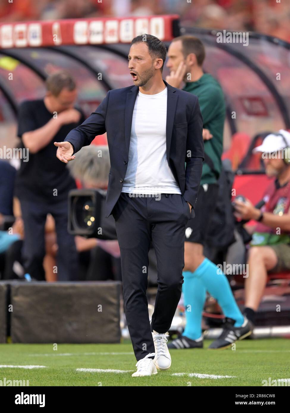BRUSSELS - Belgium trainer coach Domenico Tedesco during the UEFA EURO ...
