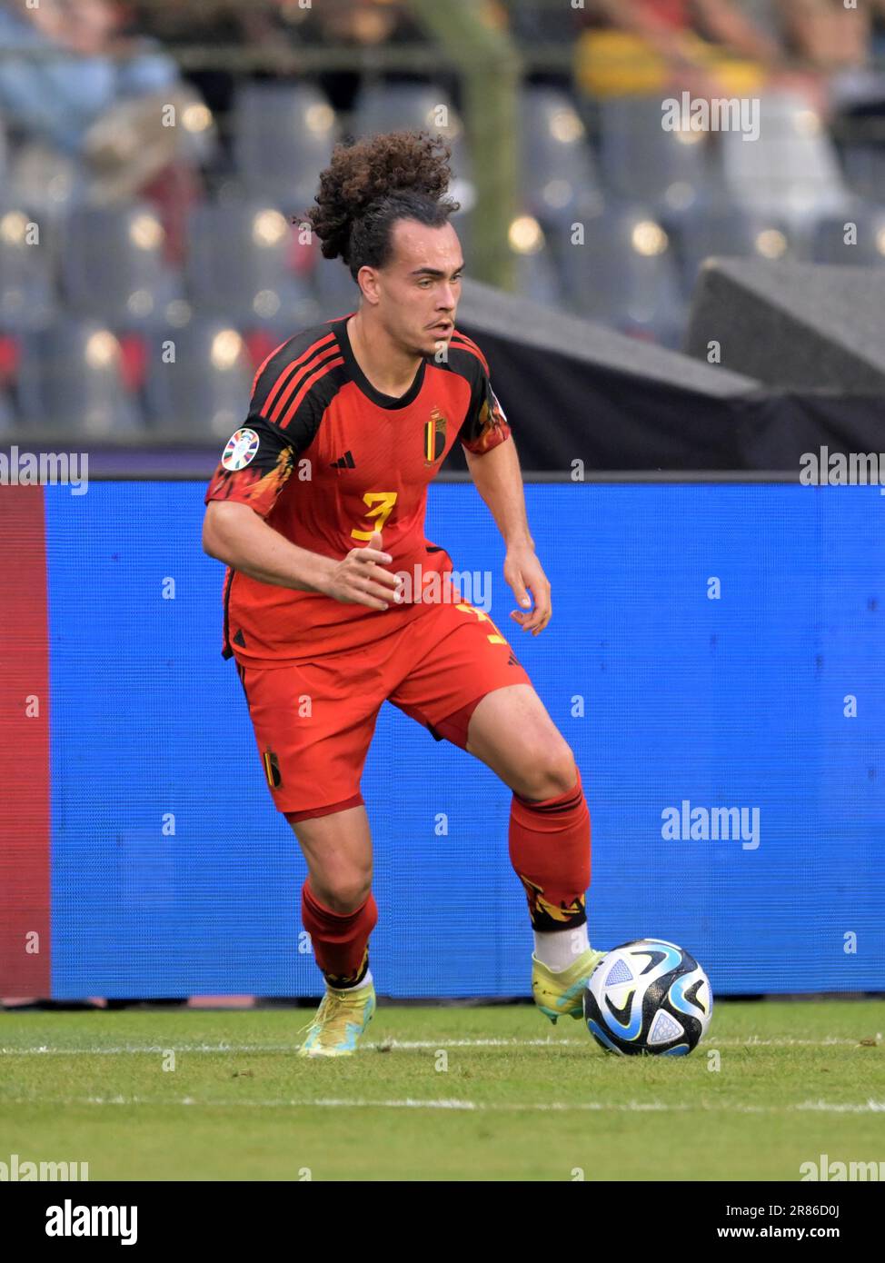 BRUSSELS - Arthur Theate of Belgium during the UEFA EURO 2024 ...