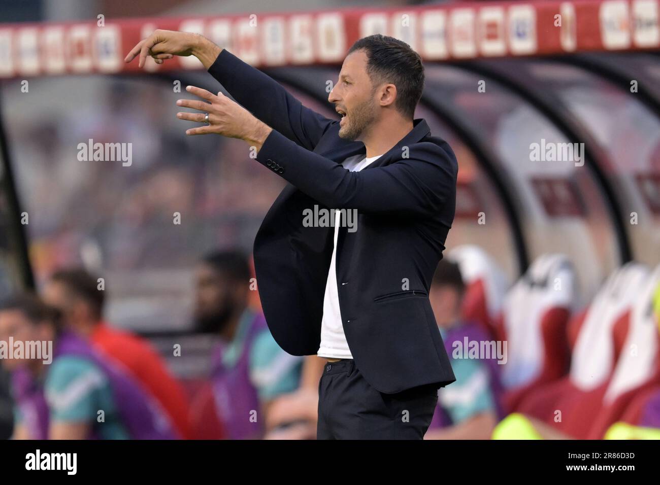 BRUSSELS - Belgium trainer coach Domenico Tedesco during the UEFA EURO ...