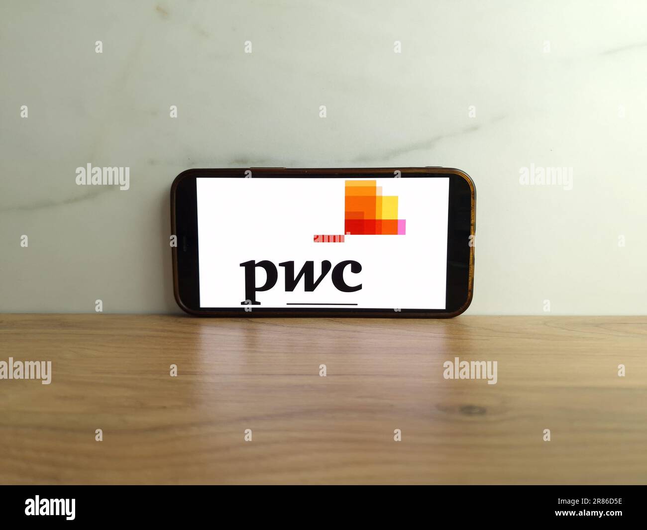 Konskie, Poland - June 17, 2023: PwC professional services brand logo ...