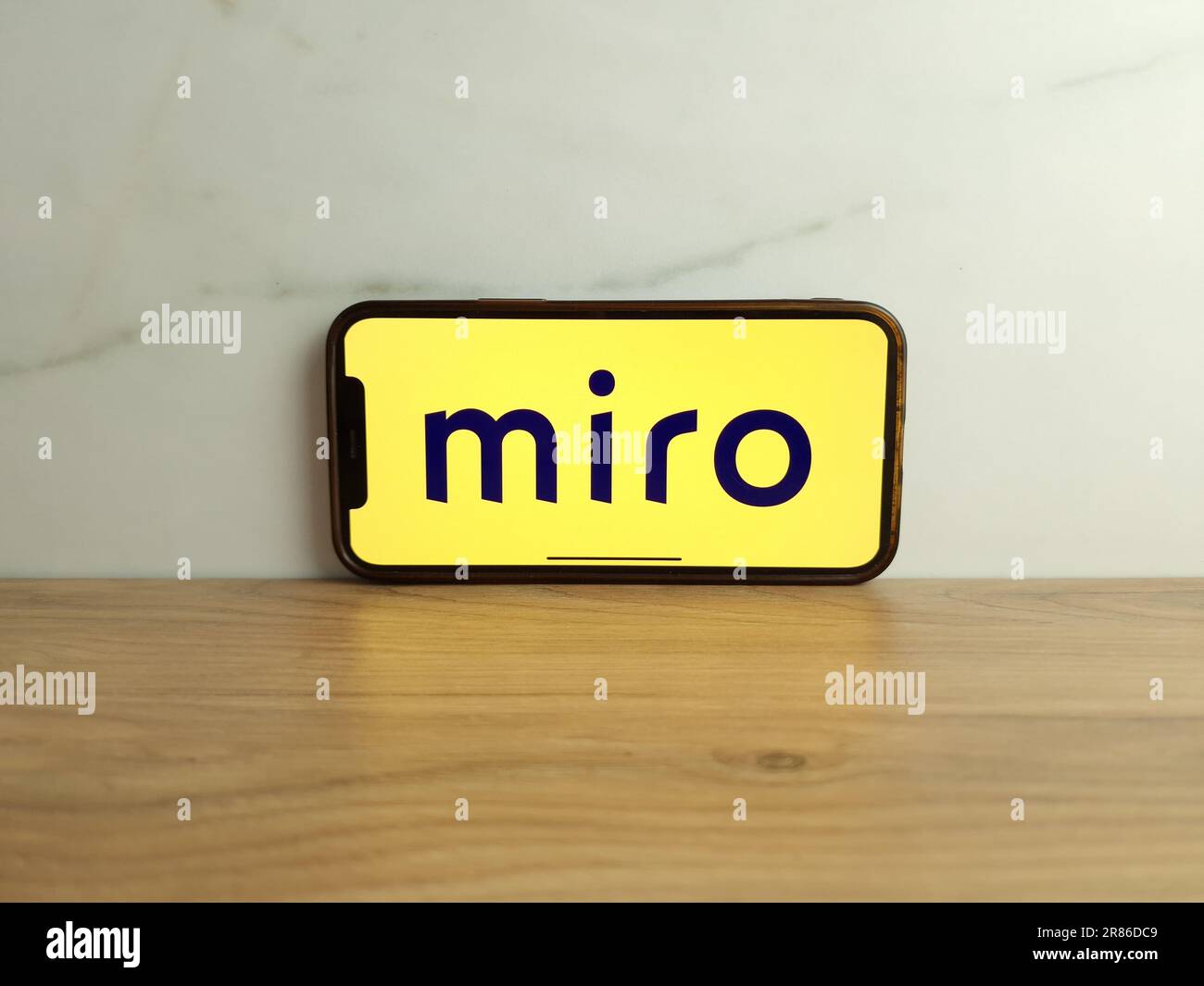 Konskie, Poland - June 17, 2023: Miro platform logo displayed on mobile ...