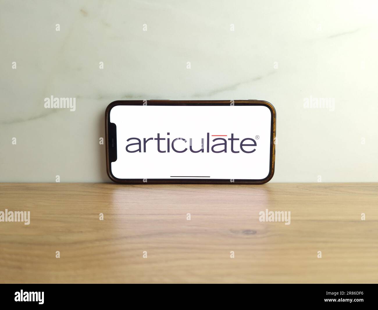 Konskie, Poland - June 17, 2023: Articulate creator platform logo ...
