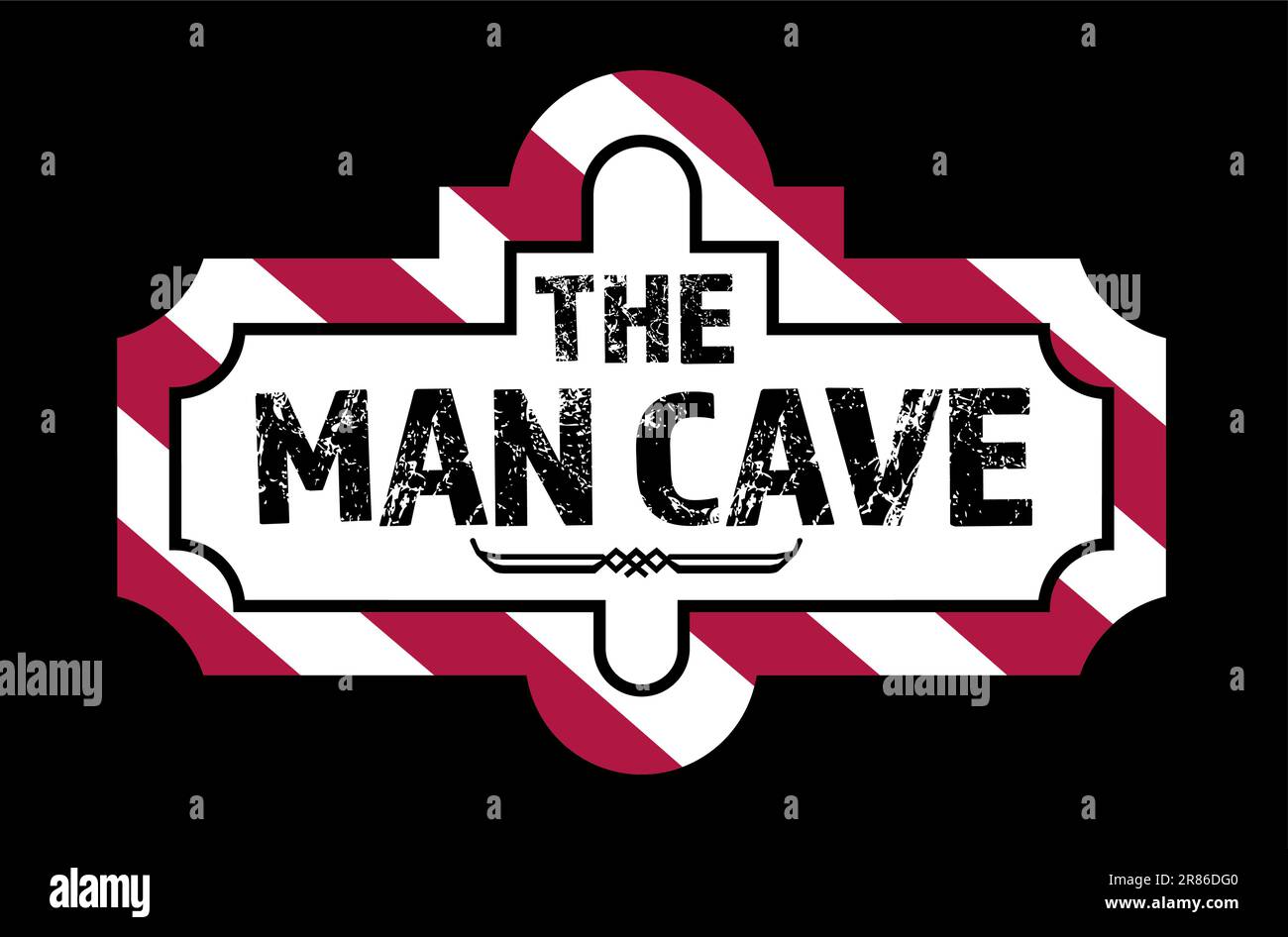 The Man Cave Sign Vector Illustration Stock Vector Image And Art Alamy
