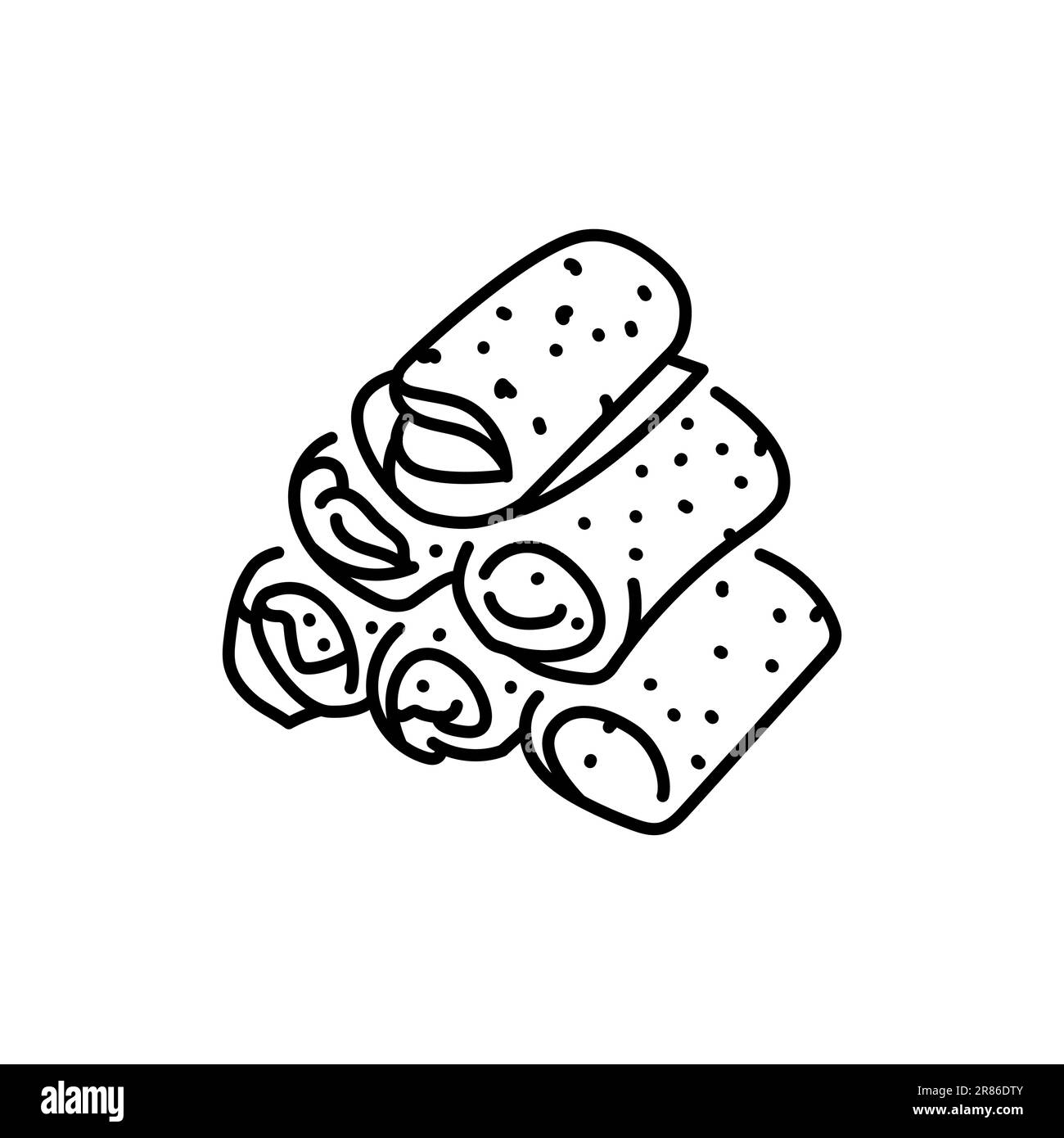 Rolled Pancakes Clipart