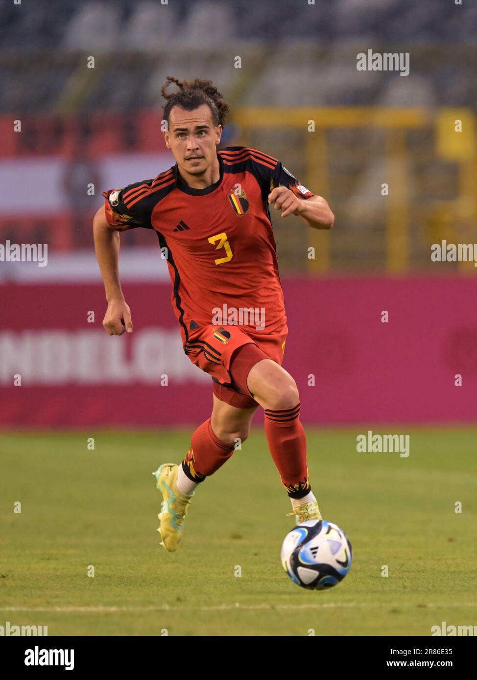 BRUSSELS - Arthur Theate of Belgium during the UEFA EURO 2024 ...