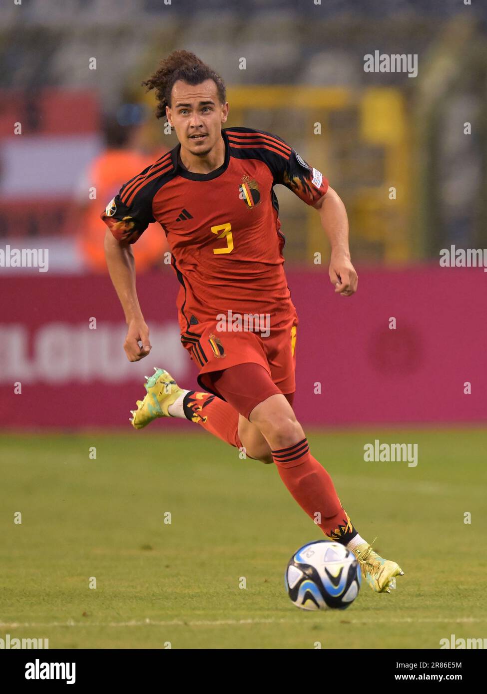 BRUSSELS - Arthur Theate of Belgium during the UEFA EURO 2024 ...