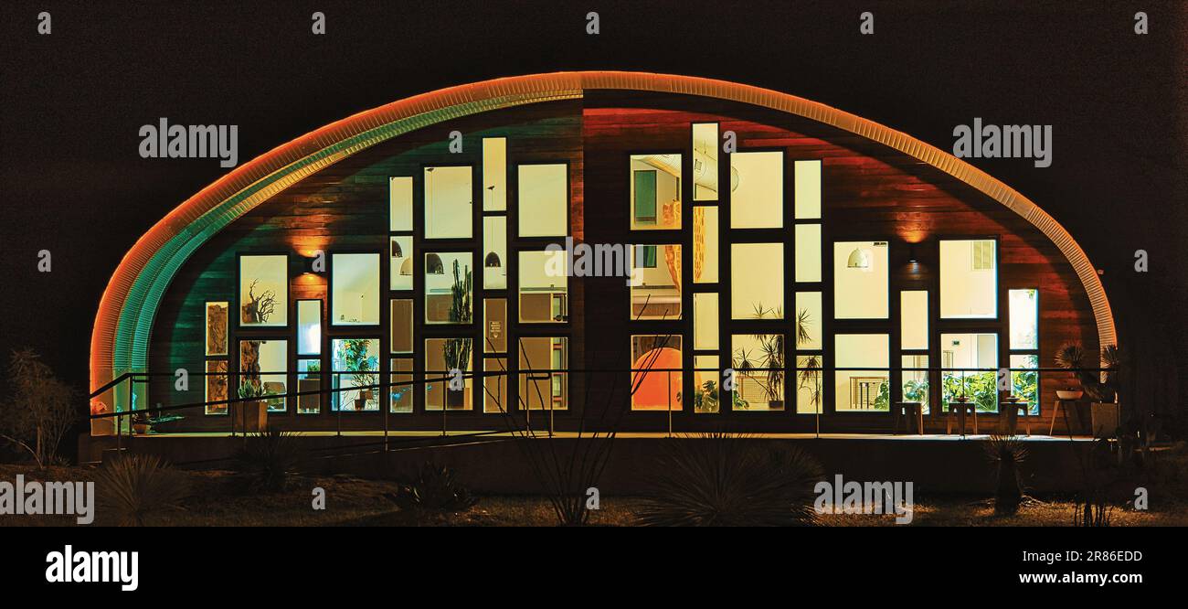 Building at Night Stock Photo - Alamy