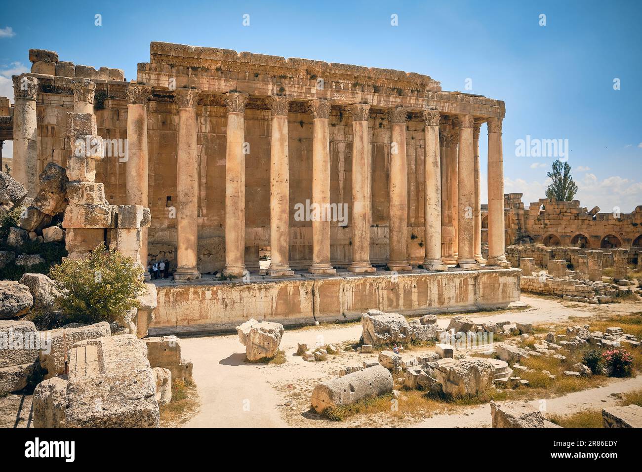 Roman temple of Bacchus in Baalbek, Beqaa valley, Lebanon. Heliopolis ...