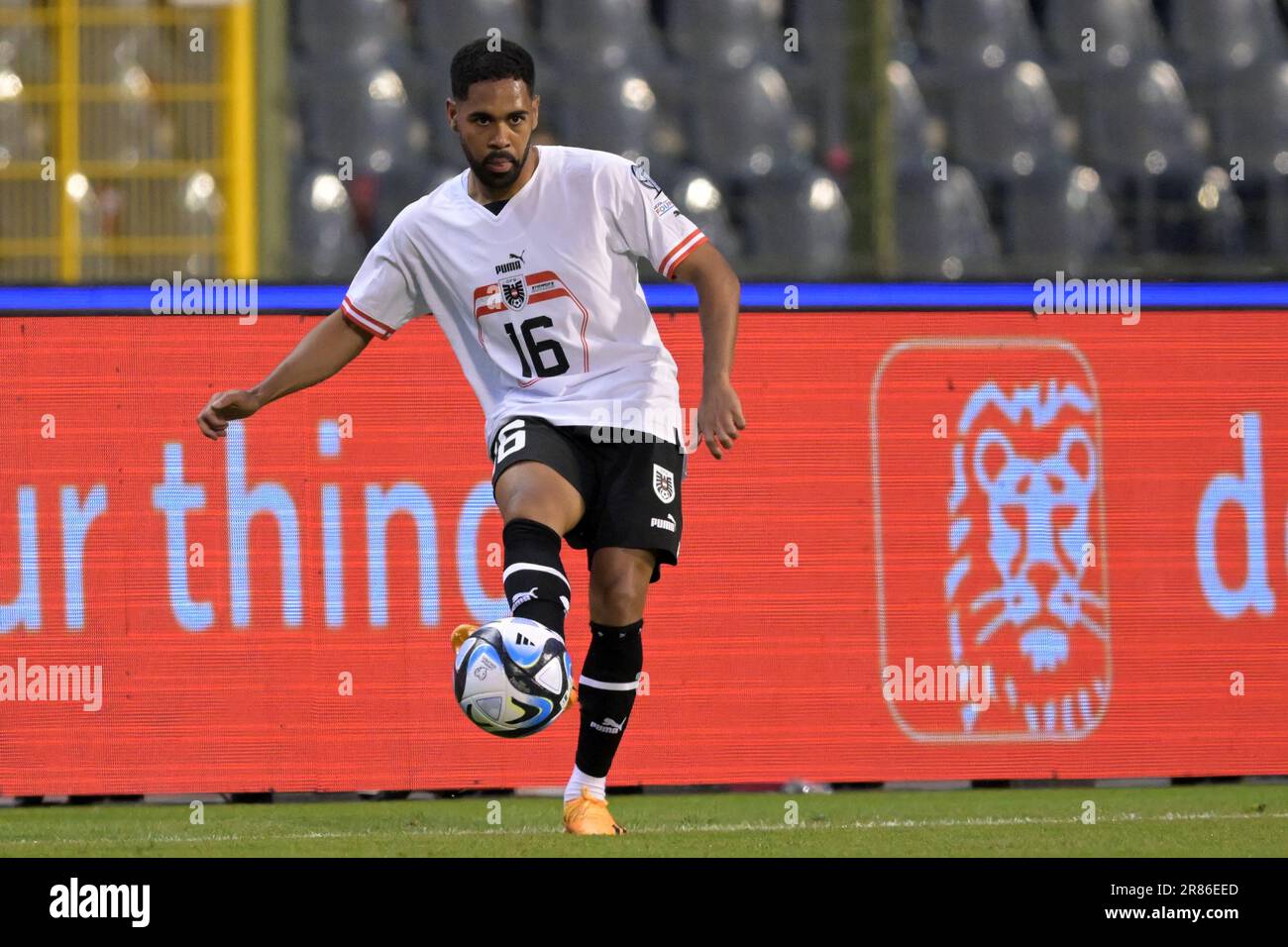 BRUSSELS - Philipp Mwene of Austria during the UEFA EURO 2024 ...