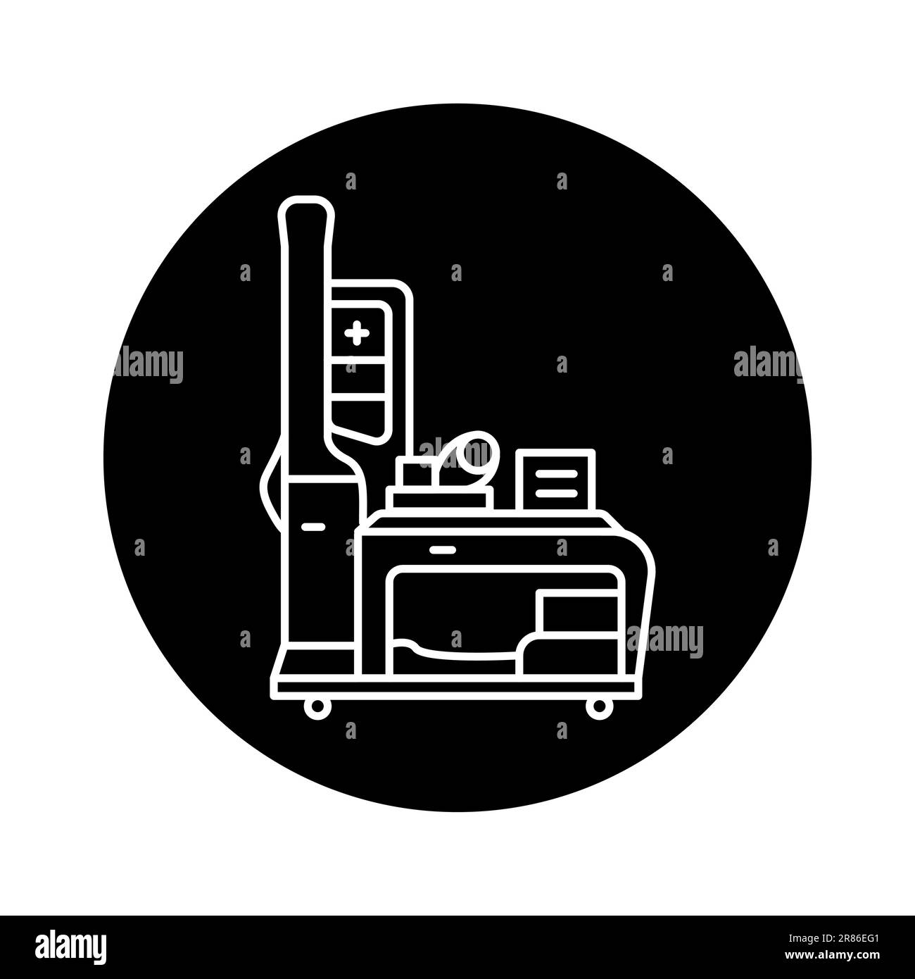Self-service telemedicine black line icon. Pictogram for web page ...