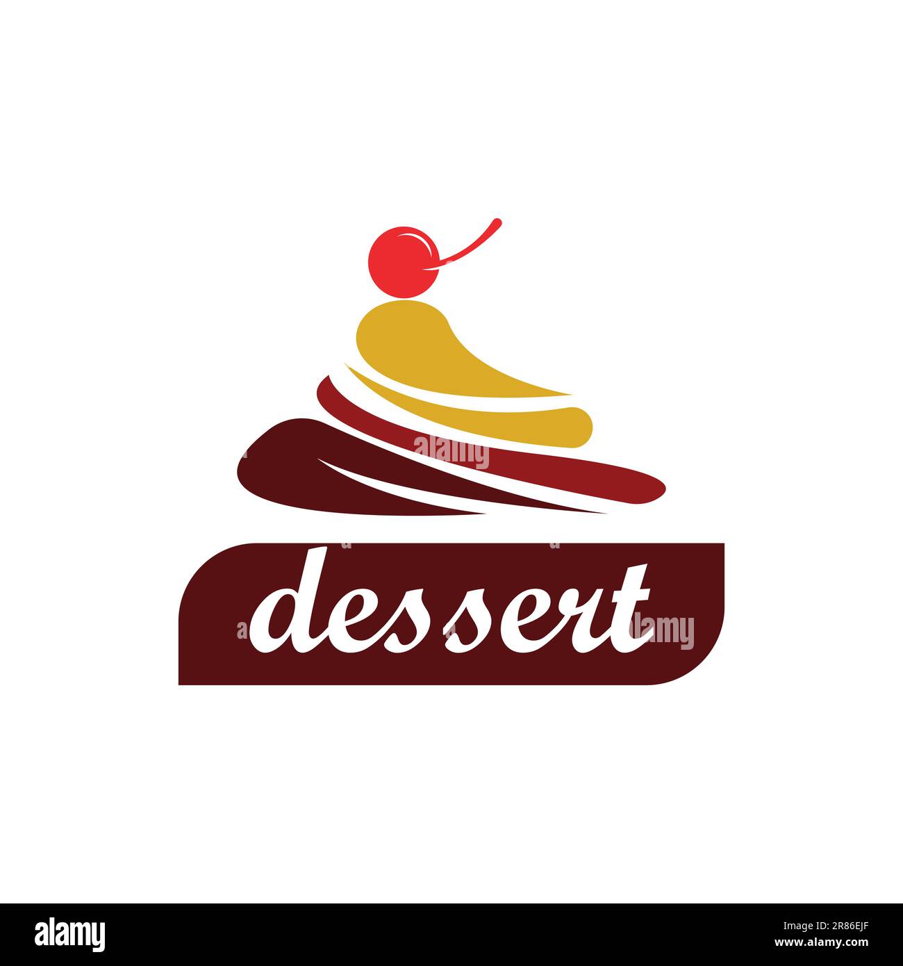 Dessert logo design Vector icon illustration template Stock Vector ...